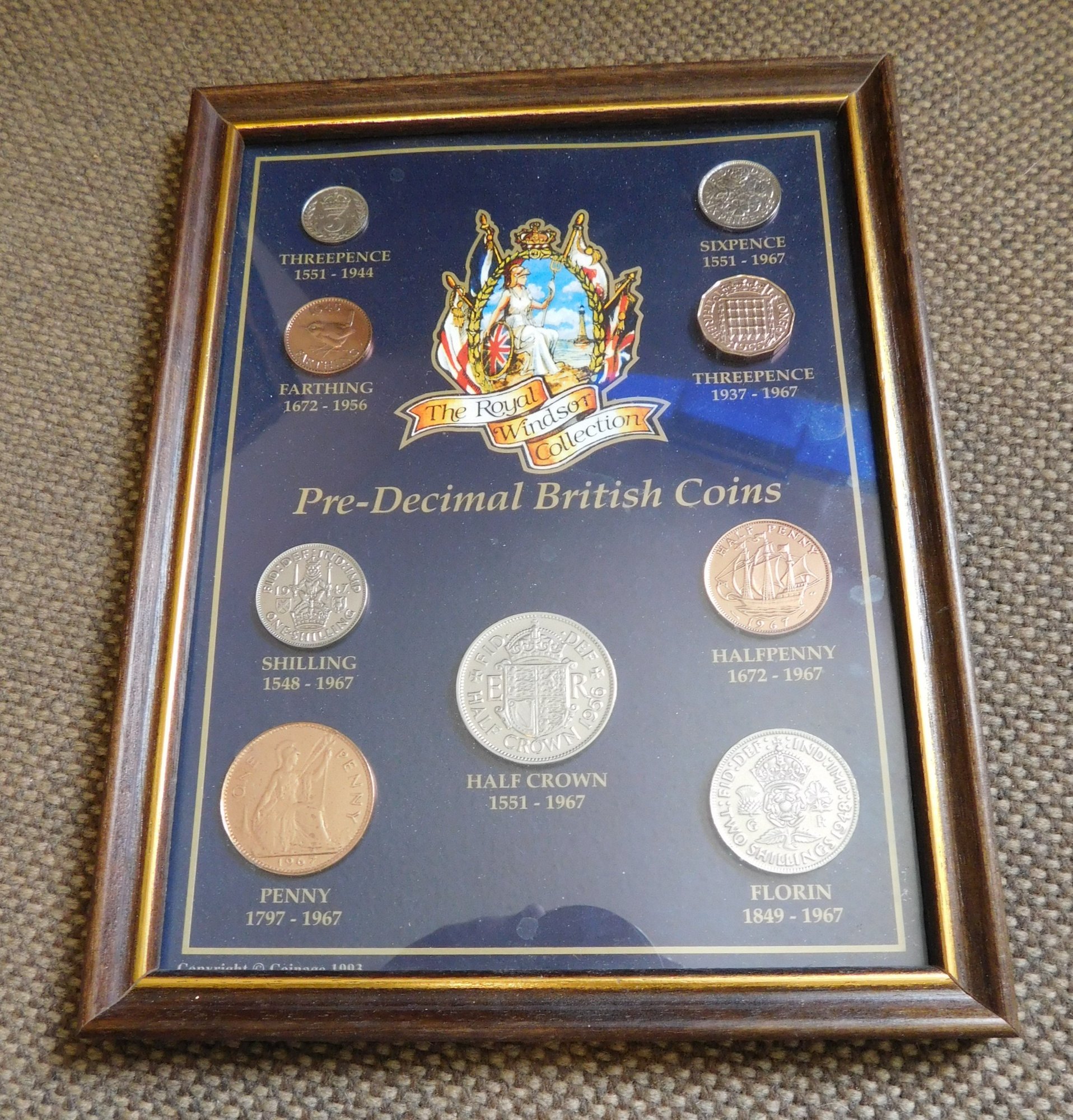 British Coins In Frame #7194 | Auctionninja.com