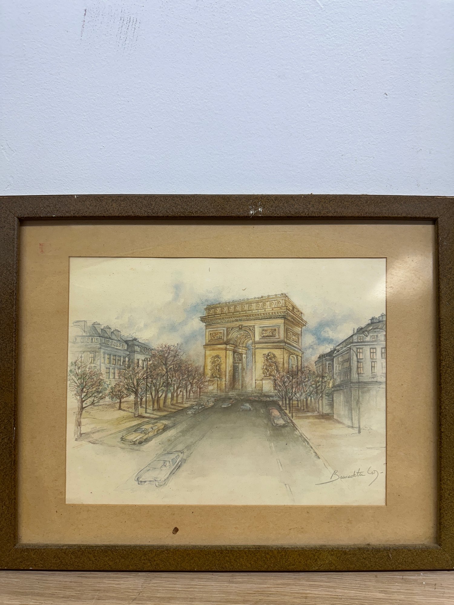 BERNADETTE LOY PRINT ARC DE TRIOMPHE PARISIAN COLORFUL SPRING IN PARIS ...
