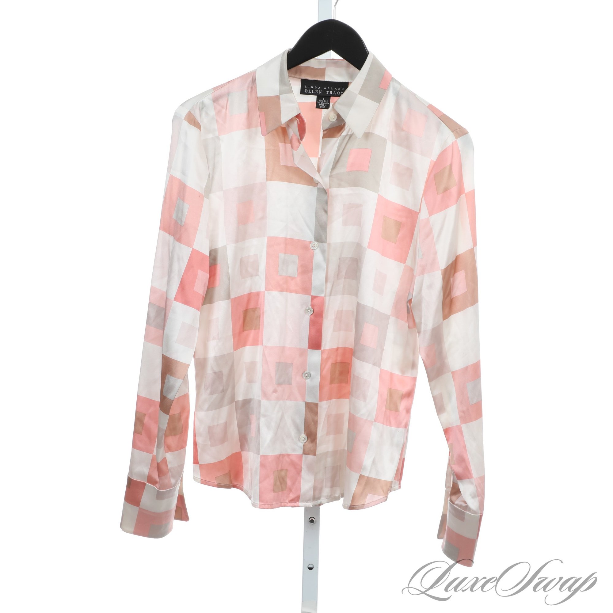 FEELS SO NICE ON! LINDA ALLARD ELLEN TRACY 100 PERCENT SILK GLOSS SATIN ...