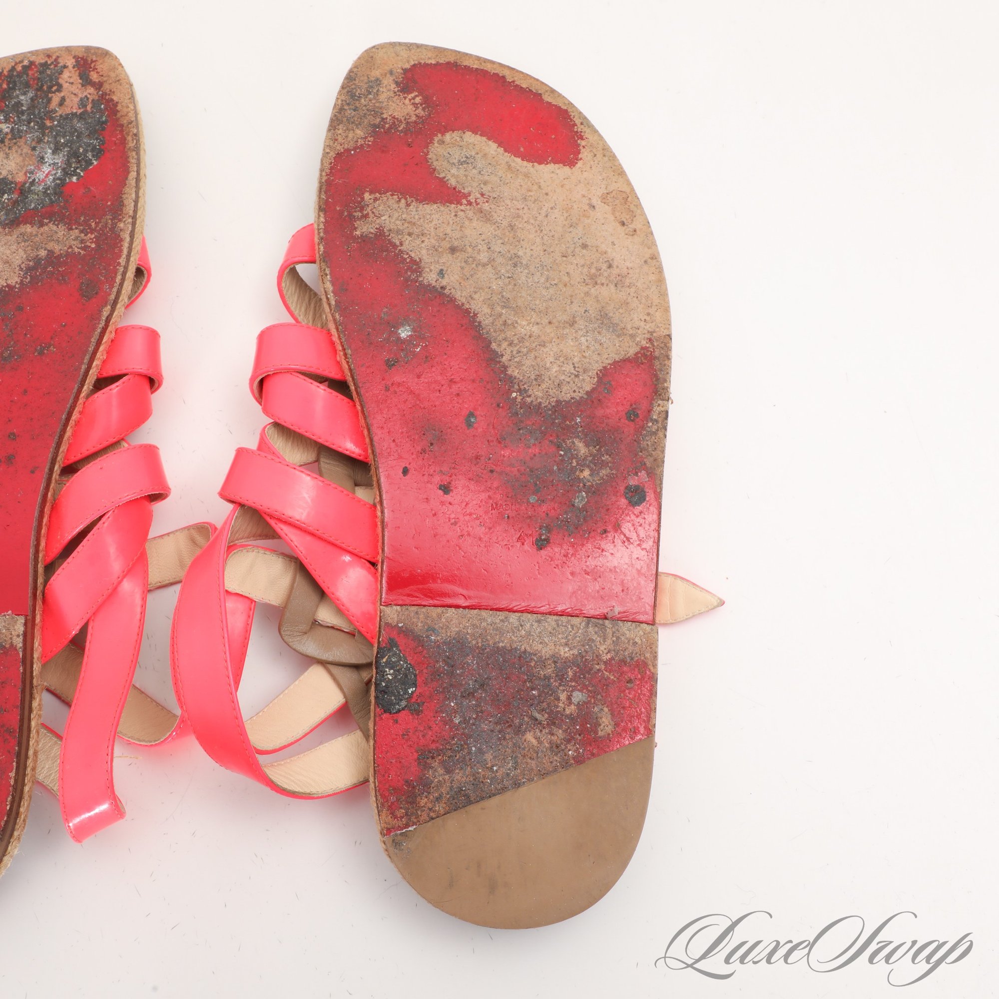 #24 OUT OF THIS WORLD CHRISTIAN LOUBOUTIN PARIS NEON DAY-GLO LEATHER ...