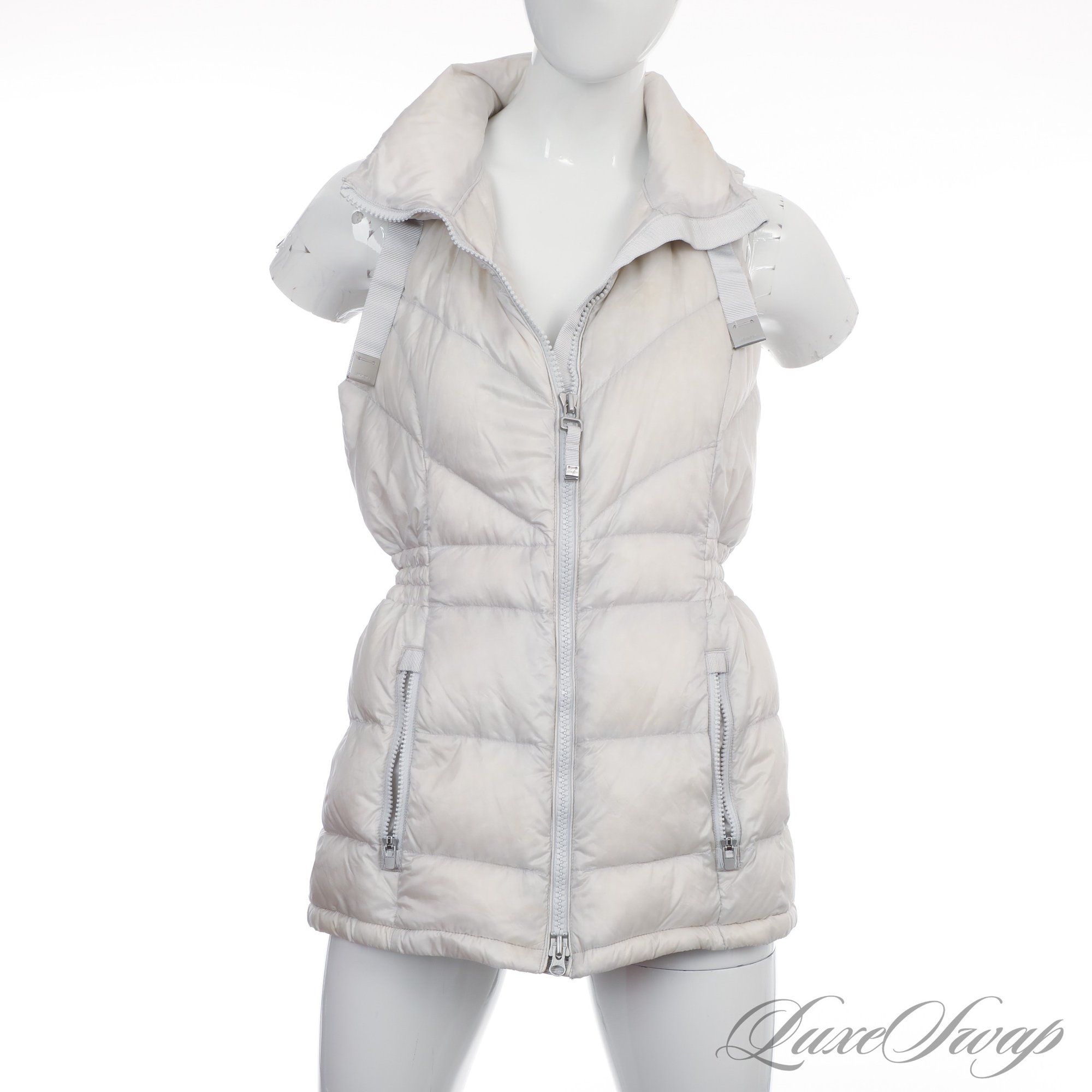 AN IMPOSSIBLY CUTE RECENT ATHLETA PALE PEARL QUILTED GOOSE DOWN FILLED ...