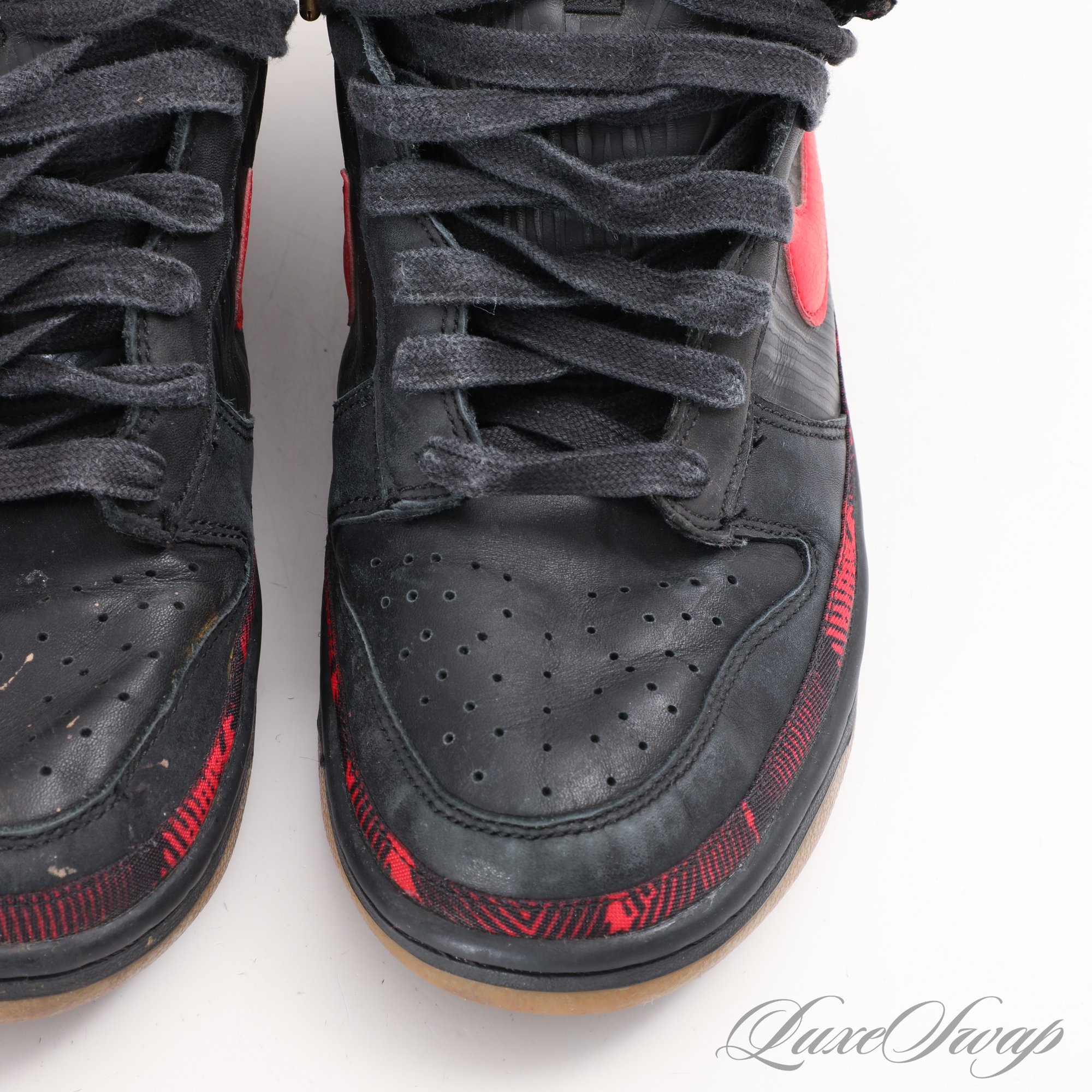 #11 KEEP THE HITS COMIN! EXTREMELY RARE NIKE DUNK HIGH AA1126-001 "N7" BLACK/RED SNEAKERS MENS ...
