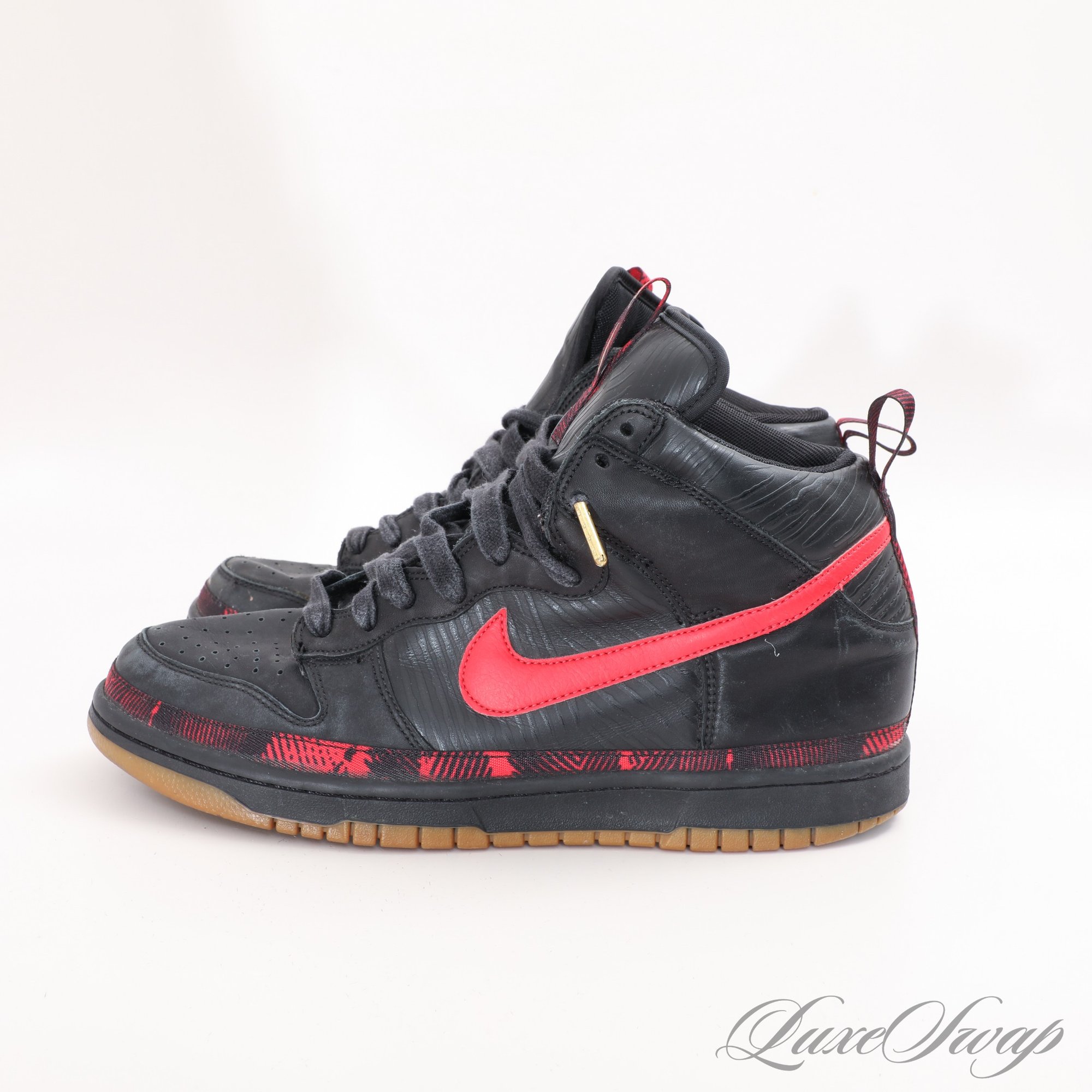 #11 KEEP THE HITS COMIN! EXTREMELY RARE NIKE DUNK HIGH AA1126-001 "N7" BLACK/RED SNEAKERS MENS ...