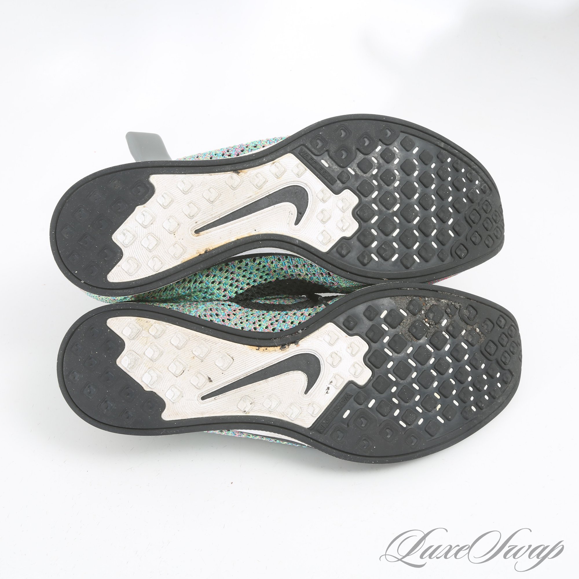 #2 MENS FANTASTIC CONDITION NIKE ULTRALIGHT RAINBOW FLYKNIT MESH KNIT ...