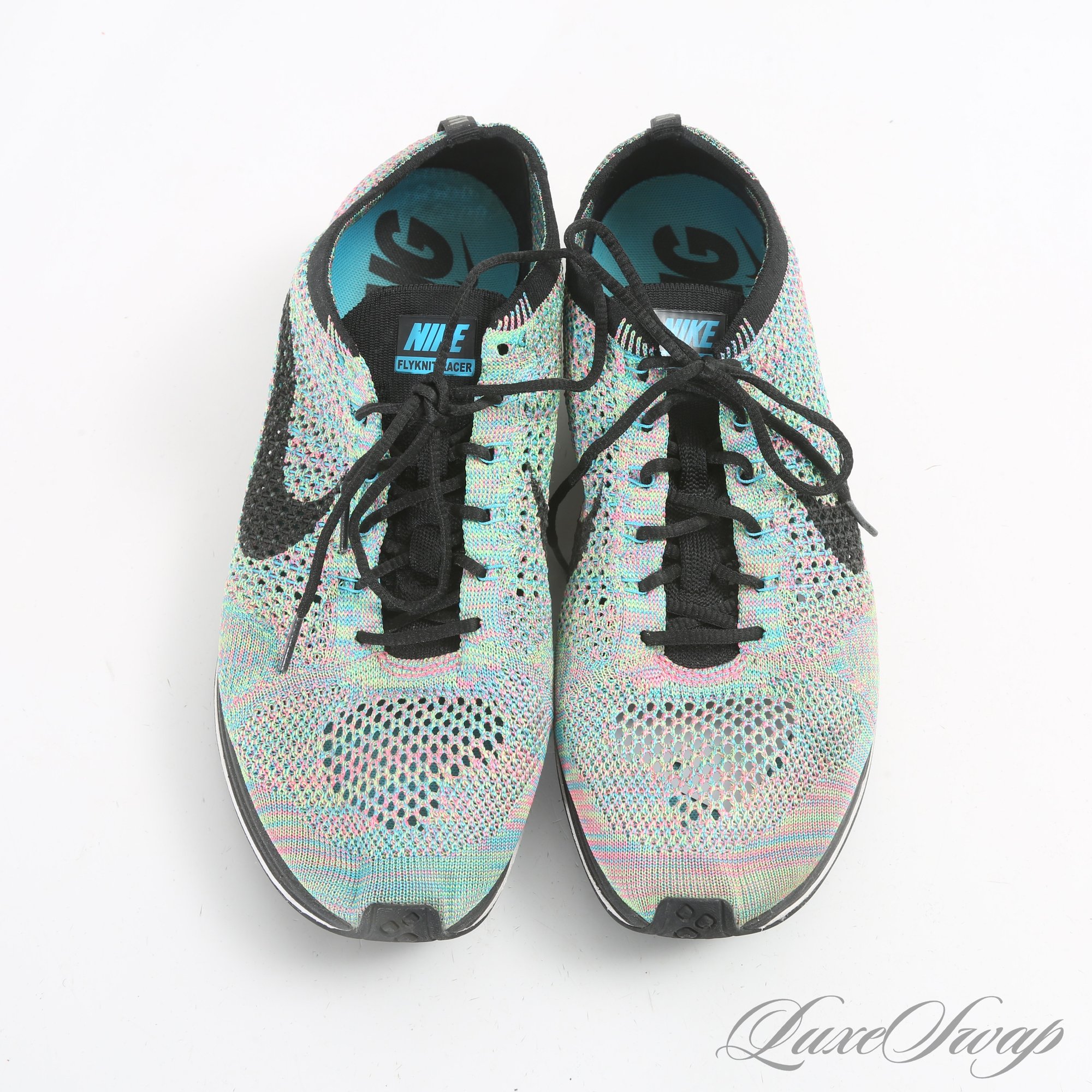 #2 MENS FANTASTIC CONDITION NIKE ULTRALIGHT RAINBOW FLYKNIT MESH KNIT ...