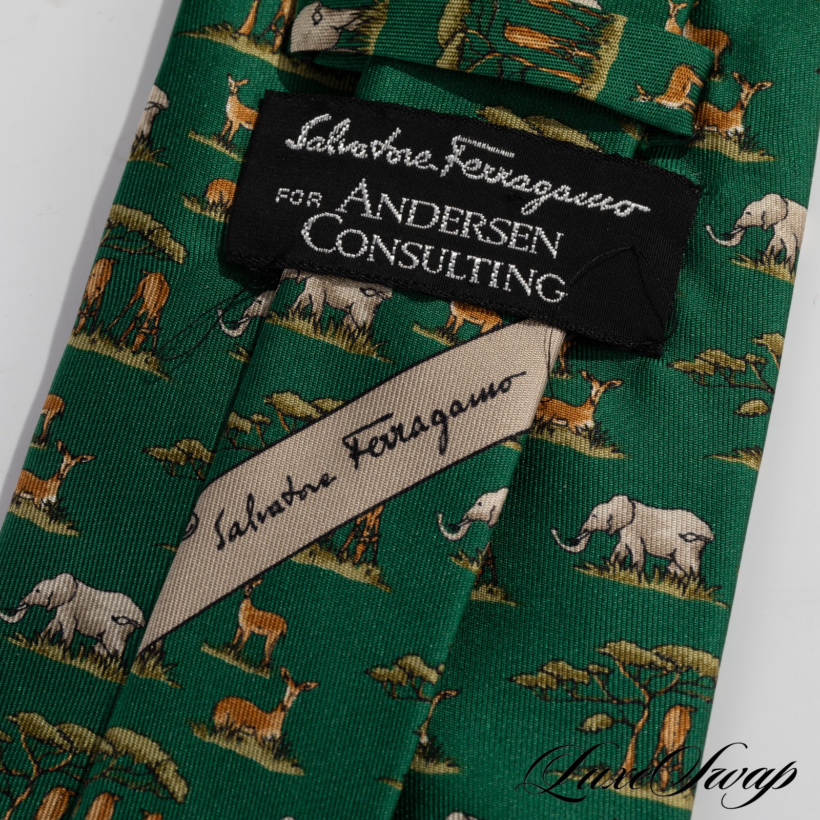 SALVATORE FERRAGAMO MADE IN ITALY FOR ANDERSON EDITION GREEN WHIMSICAL ...