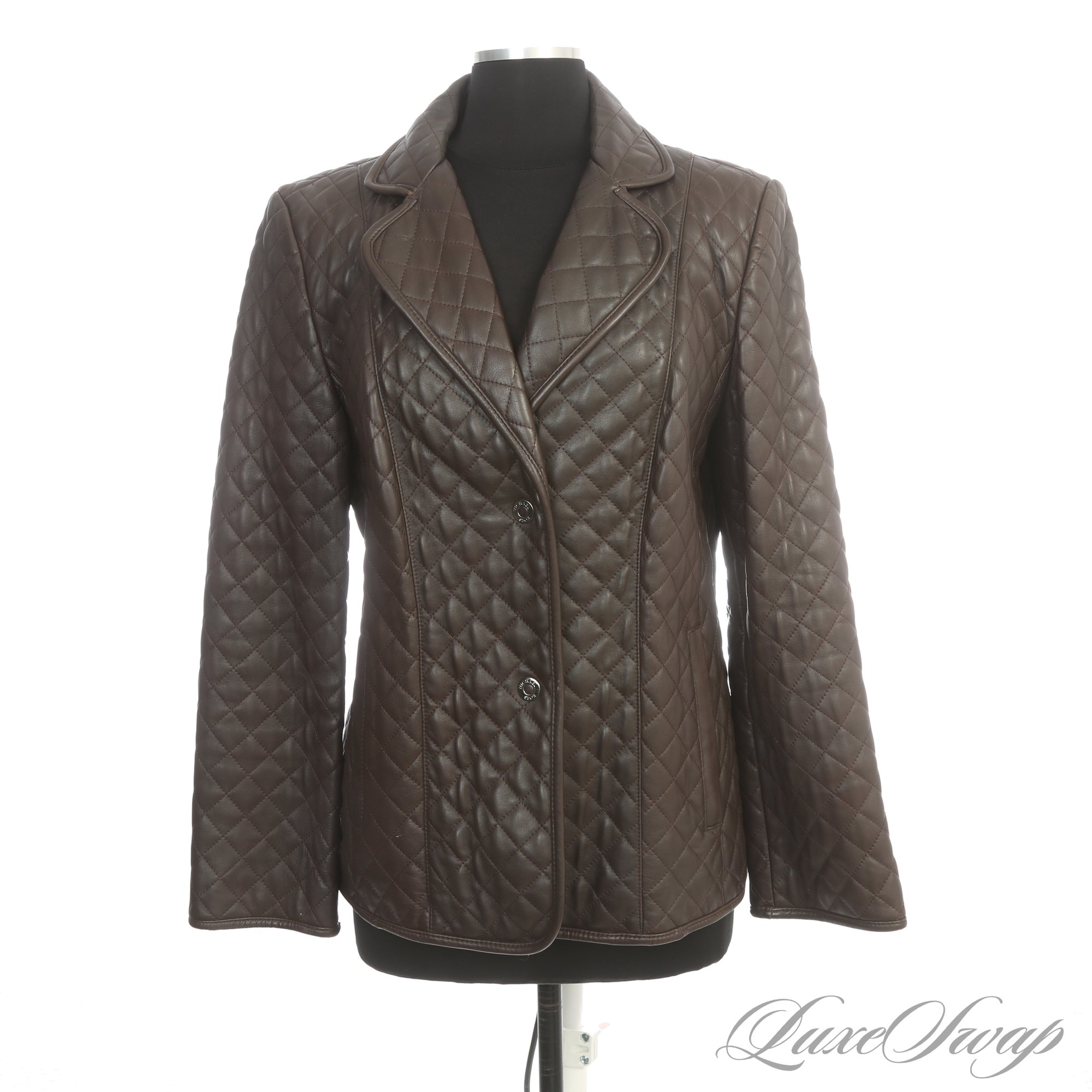 THE MOST PERFECT FALL MINT CONDITION MICHAEL KORS BROWN NAPPA LEATHER ...