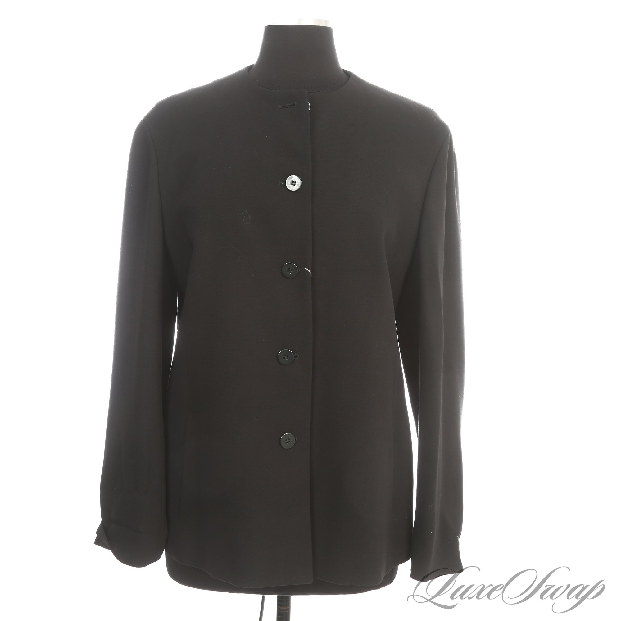 ULTRA EXPENSIVE DONNA KARAN BLACK LABEL MADE IN ITALY BLACK CREPE ...