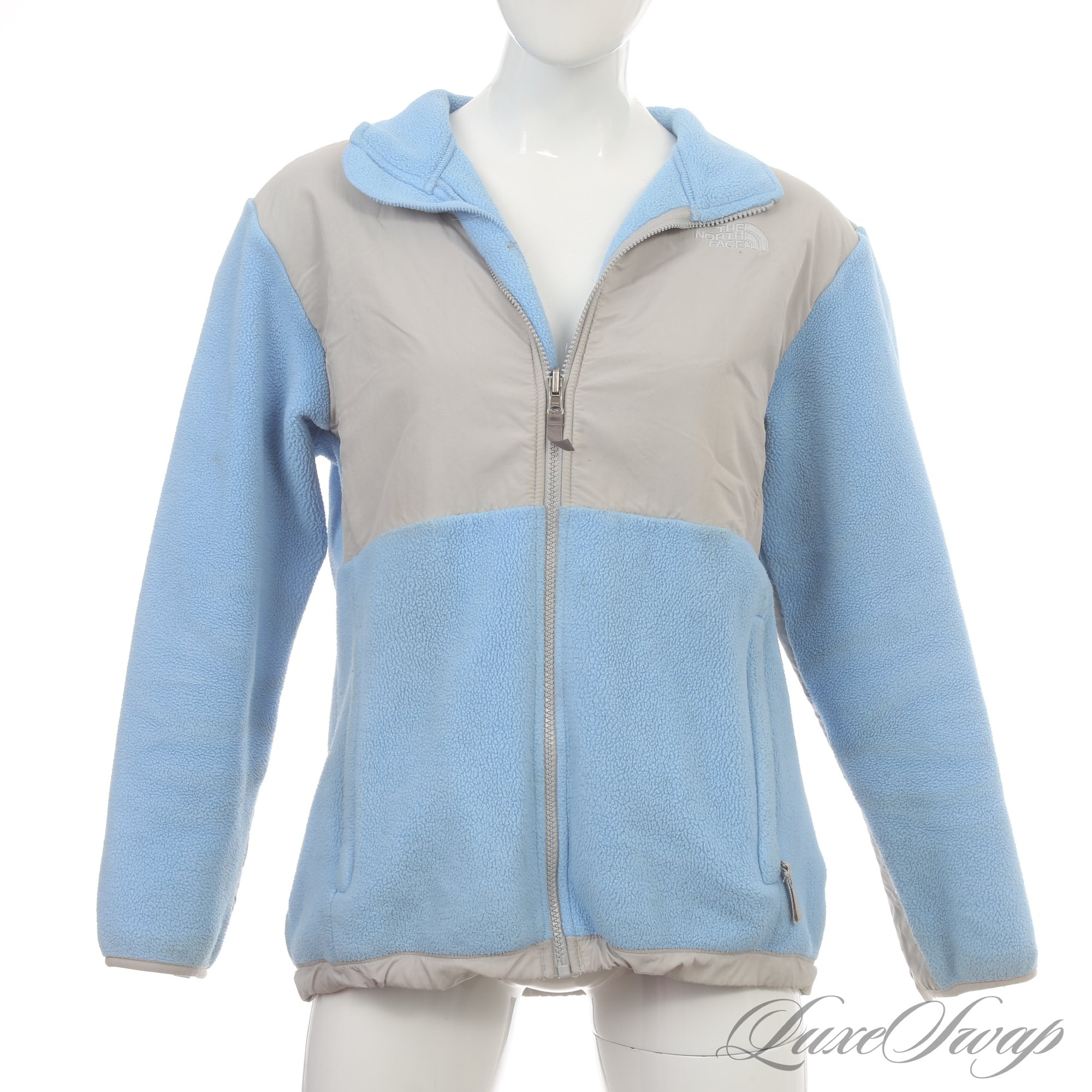 GREAT COLOR! THE NORTH FACE GLACIER BLUE / PEARL GREY POLARFLEECE ...
