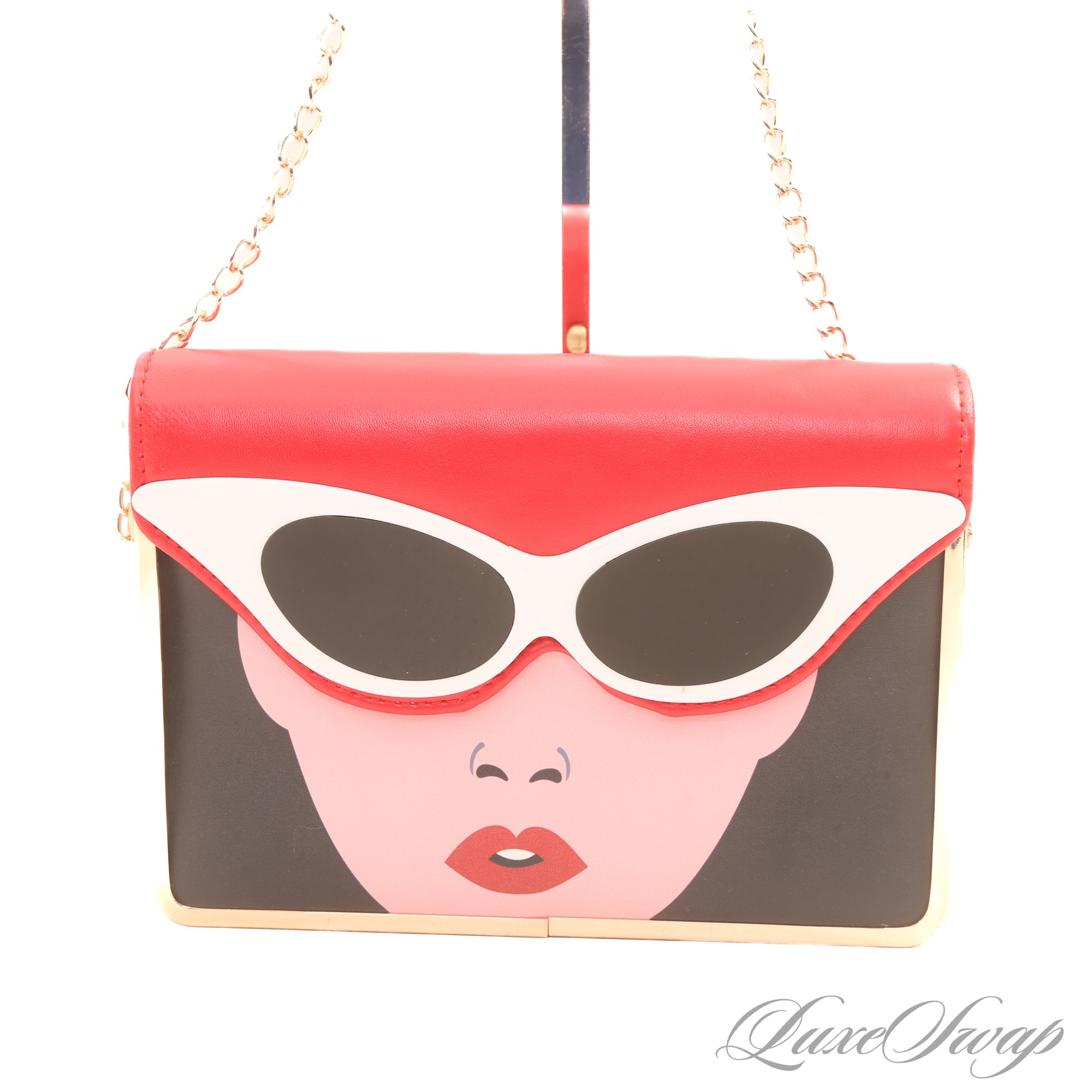 THIS IS EXTRA COOL! BRAND NEW WITH TAGS CLUTCH BAG IN VEGAN LEATHER ...