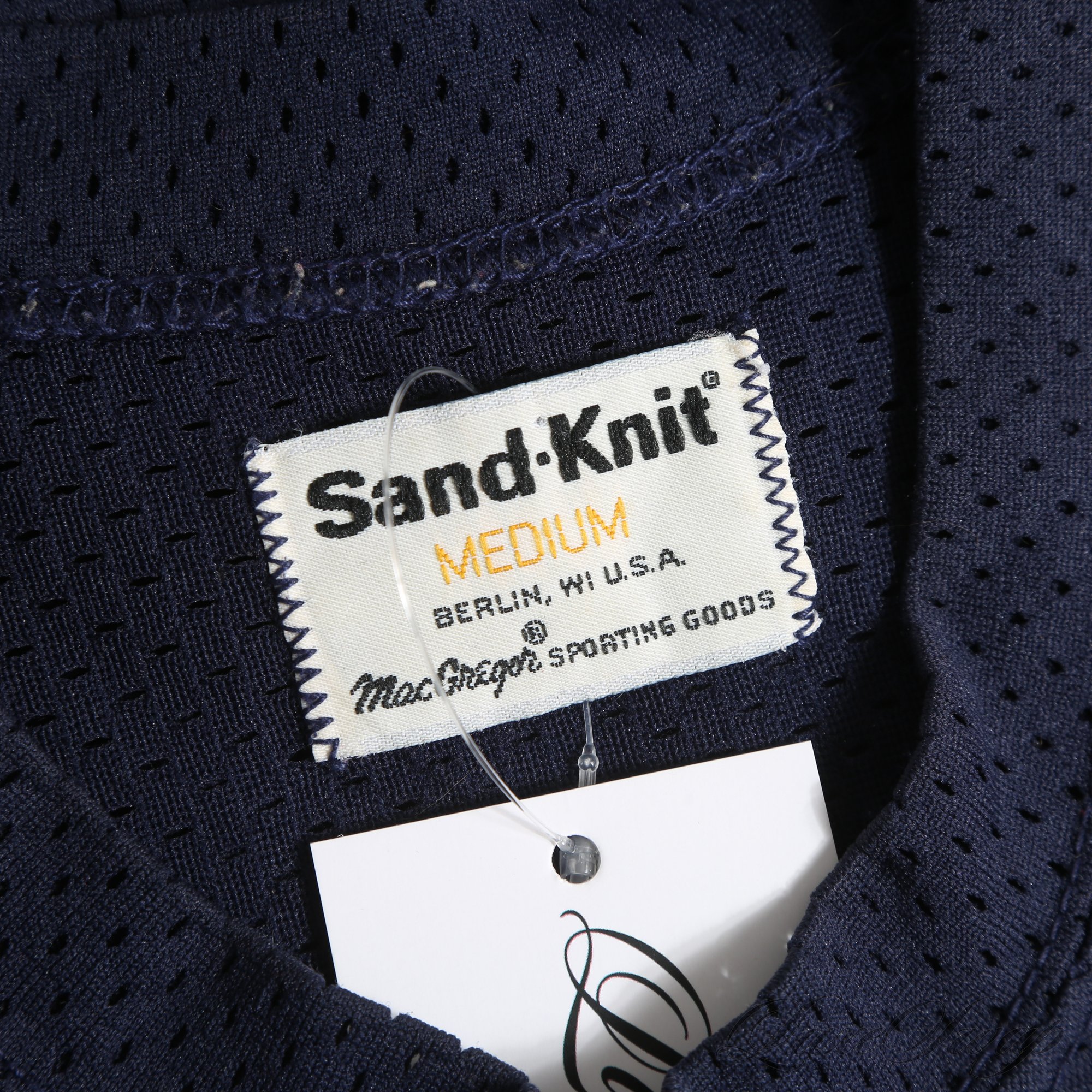 REAL VINTAGE 1980S MENS MACGREGOR SAND KNIT MADE IN USA MLB LICENSED NEW YORK YANKEES NAVY ...