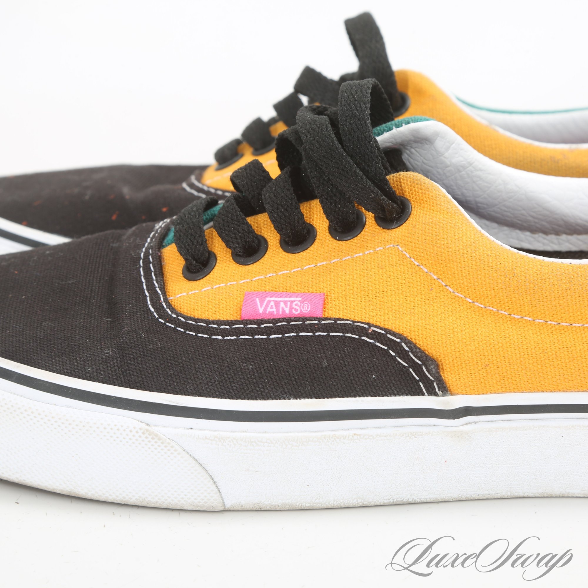 #5 SUMMER FUN! AWESOME VANS OFF THE WALL BLACK/TEAL/MULTI COLORBLOCK ...