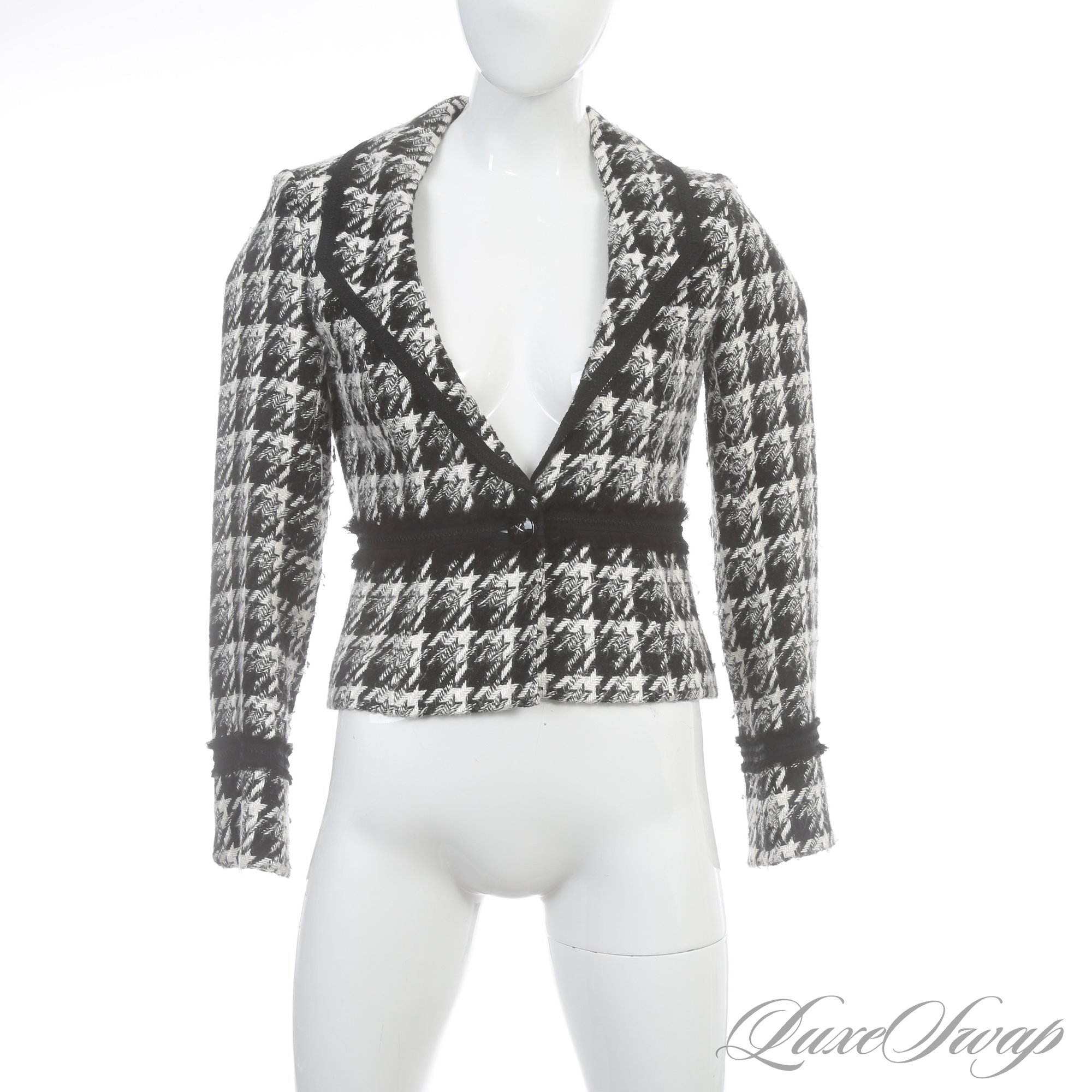 SOOOO NICE! WHITE HOUSE BLACK MARKET BLACK/WHITE EXPLODED HOUNDSTOOTH ...