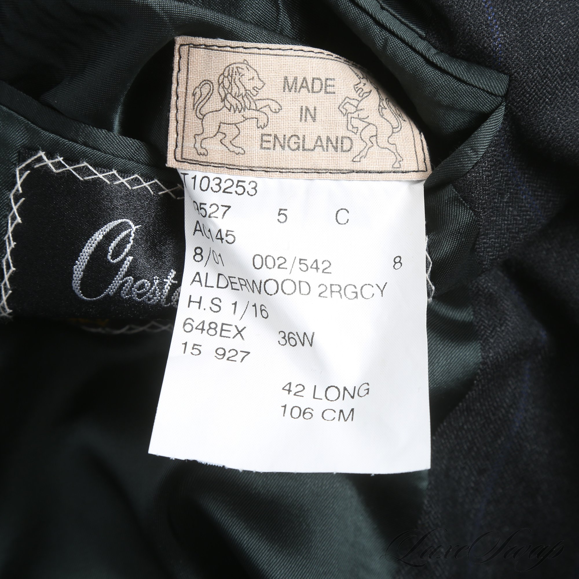 SAVILE ROW : CHESTER BARRIE MADE IN ENGLAND OF PURE LORO PIANA WOOL ...