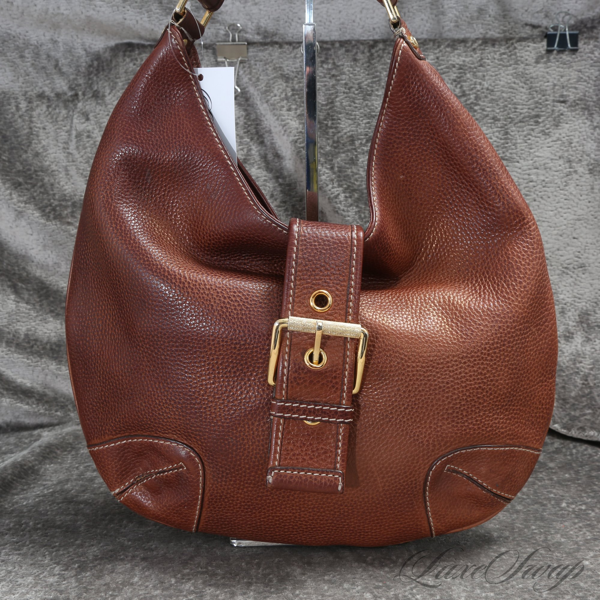 AUTUMNALLY PERFECT! MICHAEL KORS LIGHT METALLIC WASHED SADDLE BROWN ...