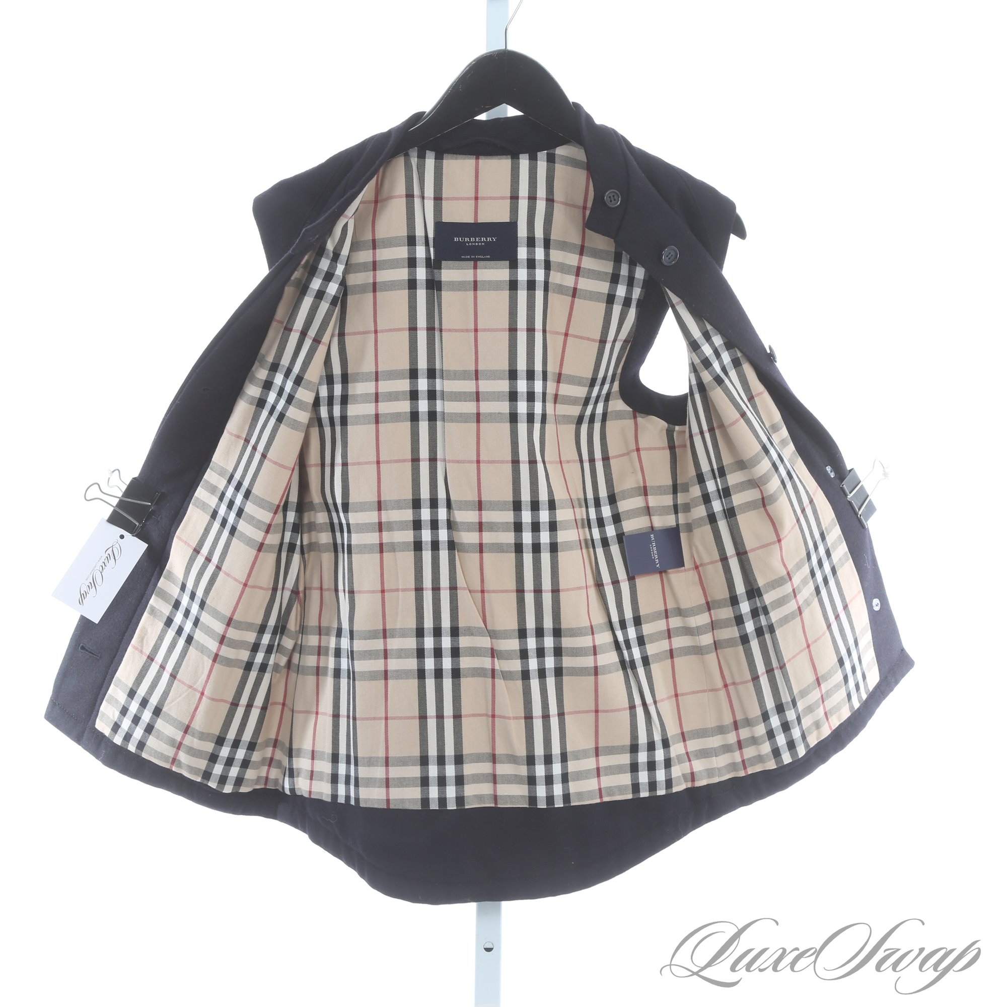 HAPPY THANKSGIVING! NEAR MINT BURBERRY LONDON NAVY FLANNEL TARTAN ...