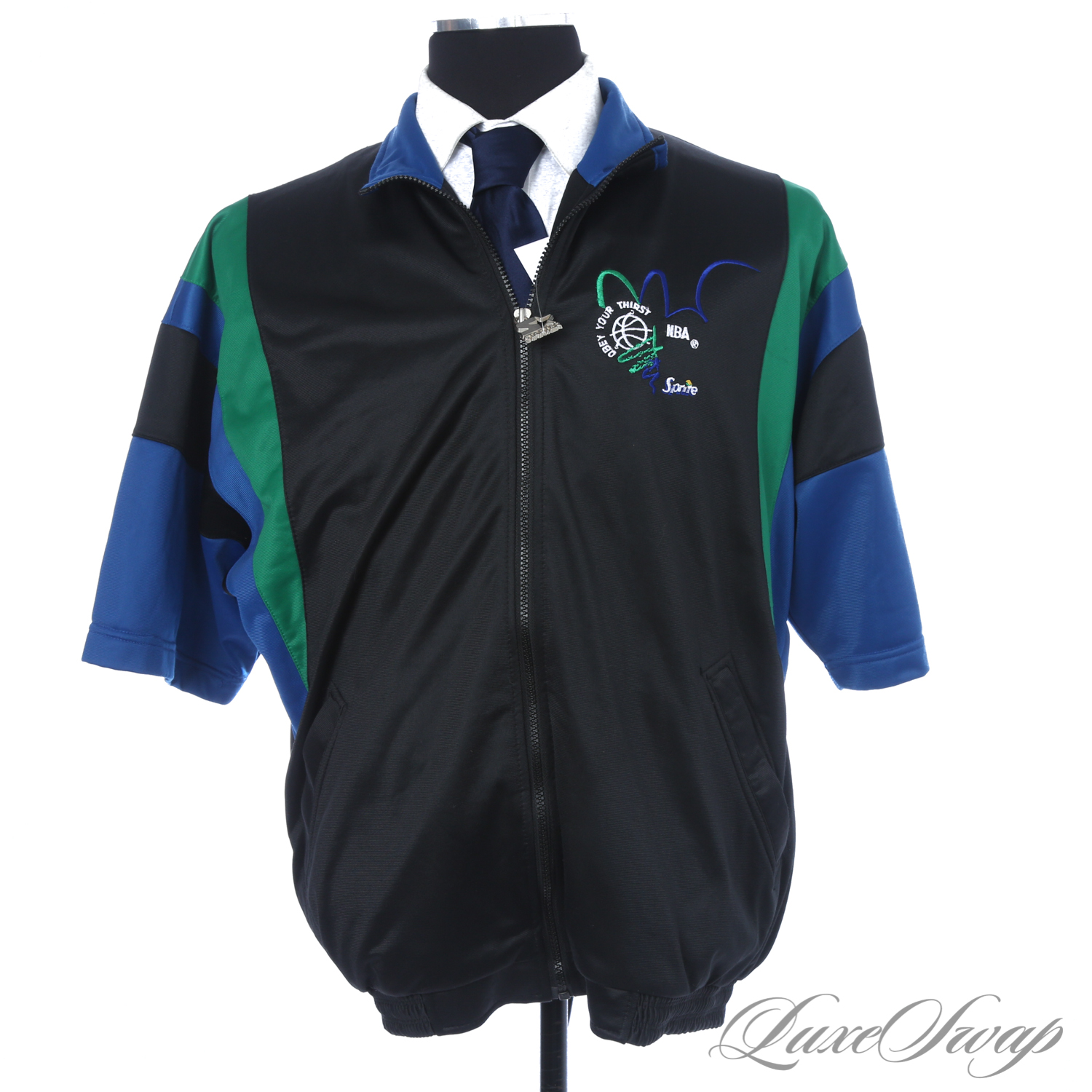 OG VINTAGE 1990S MENS STARTER FOR NBA "SPRITE, OBEY YOUR THIRST" BLACK ...