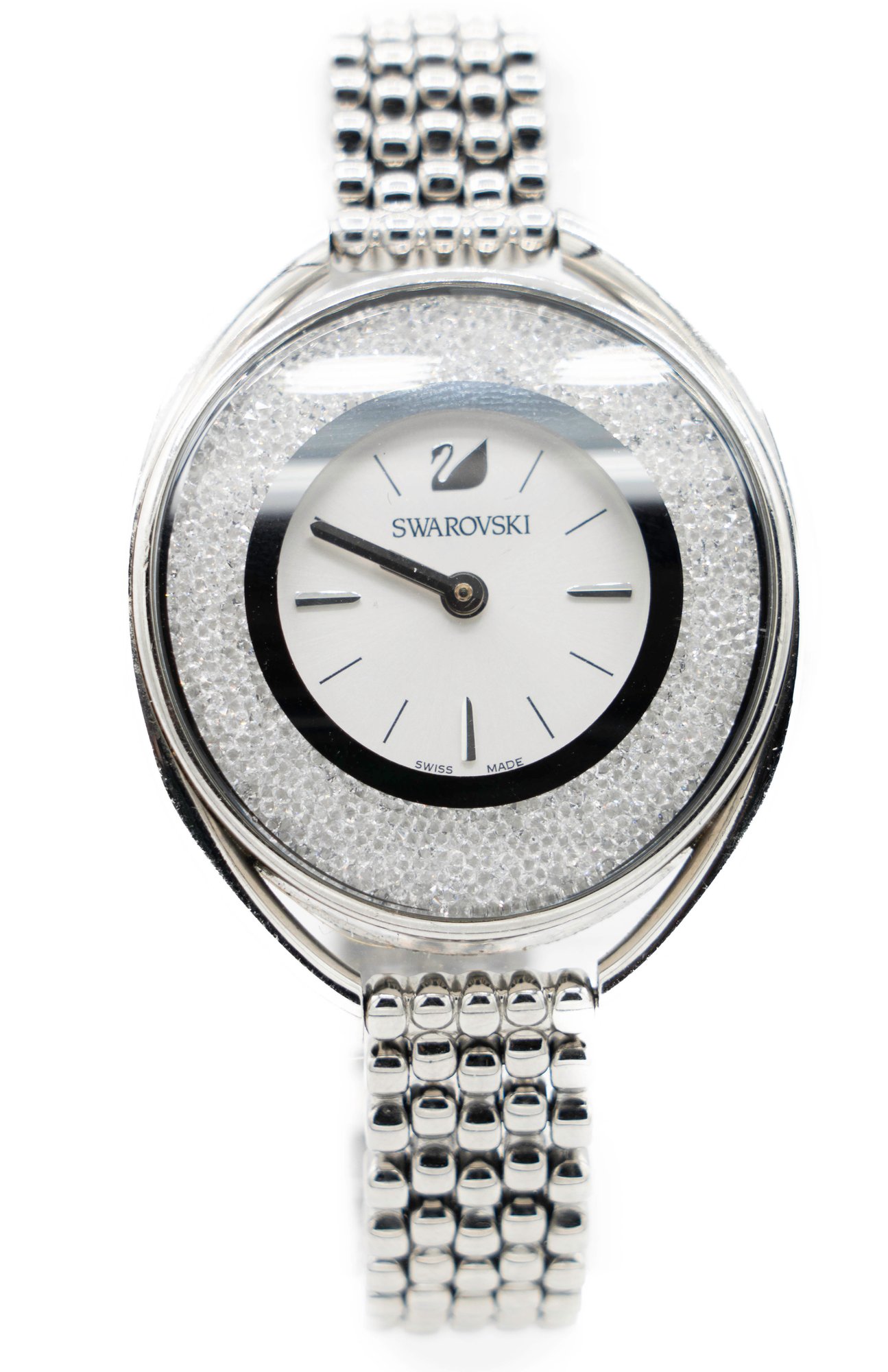 ELEGANT AND EXPENSIVE SWAROVSKI SILVER METAL AND MICRO CRYSTAL DIAMOND ...