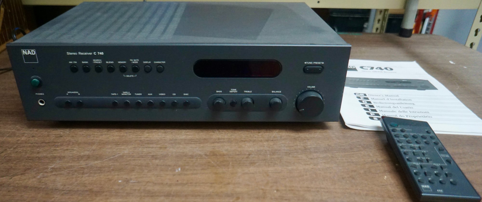 NAD C740 Stereo AM/ FM Receiver W/ Remote Manual- Excellent Condition ...
