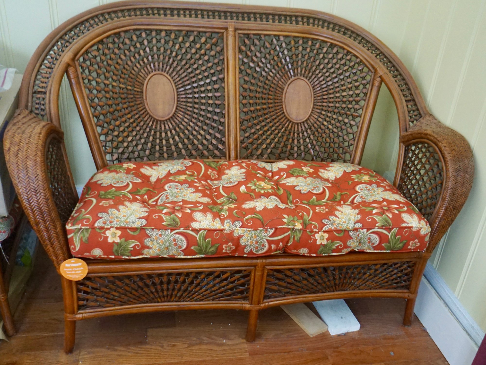 #551 Pier 1 Rattan Couch W/ Footstool 57 L X38 H #1463163 ...