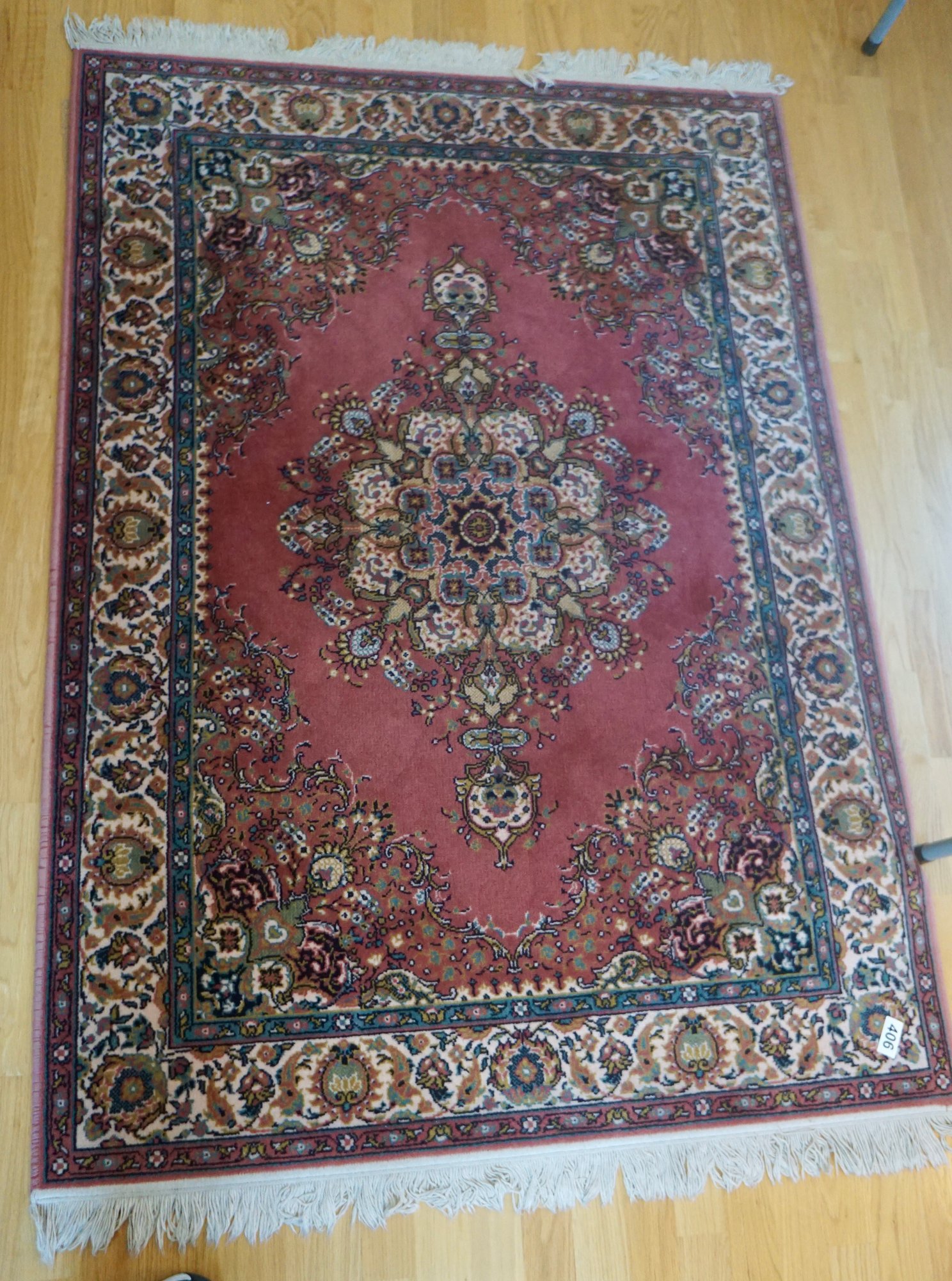 #406 Oriental Rug ( Pink) 68 X 48 #1465808 | Auctionninja.com