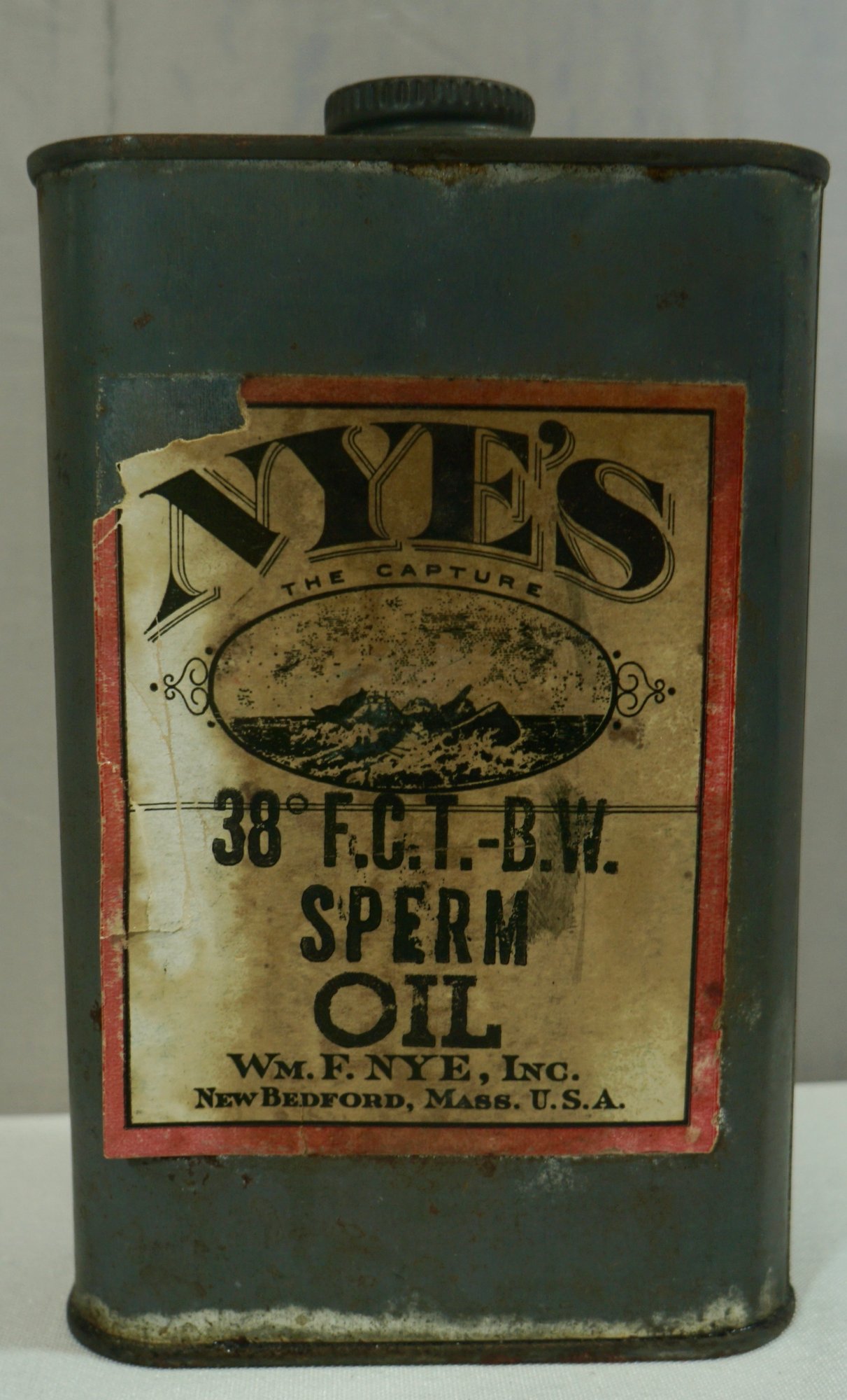 Rare Antique Original Can Of Sperm Whale Oil From Wm. F. Nye- Weighs ...