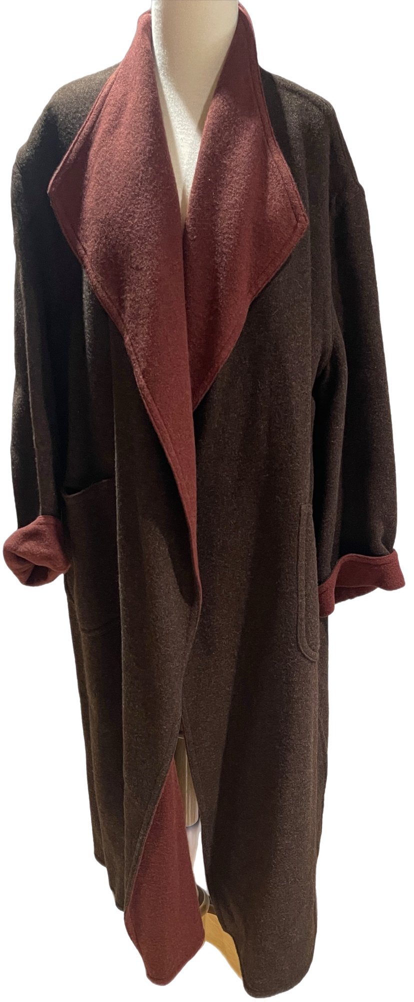 Reversible Coat Rust, Brown Stunning Extremely Well Made No Visible ...