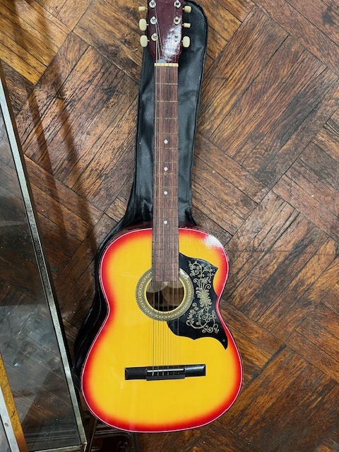 Vintage Checkmate Acoustic Guitar G301 6 String Made In Japan Sunburst ...