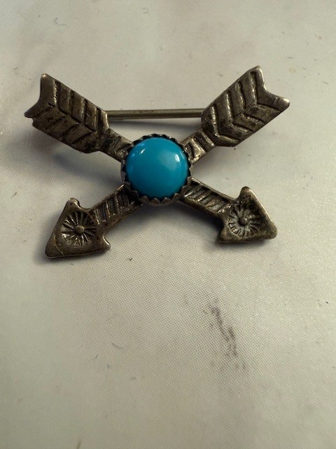 Fred Harvey Era Navajo Native American Cross Arrow Turquoise And ...