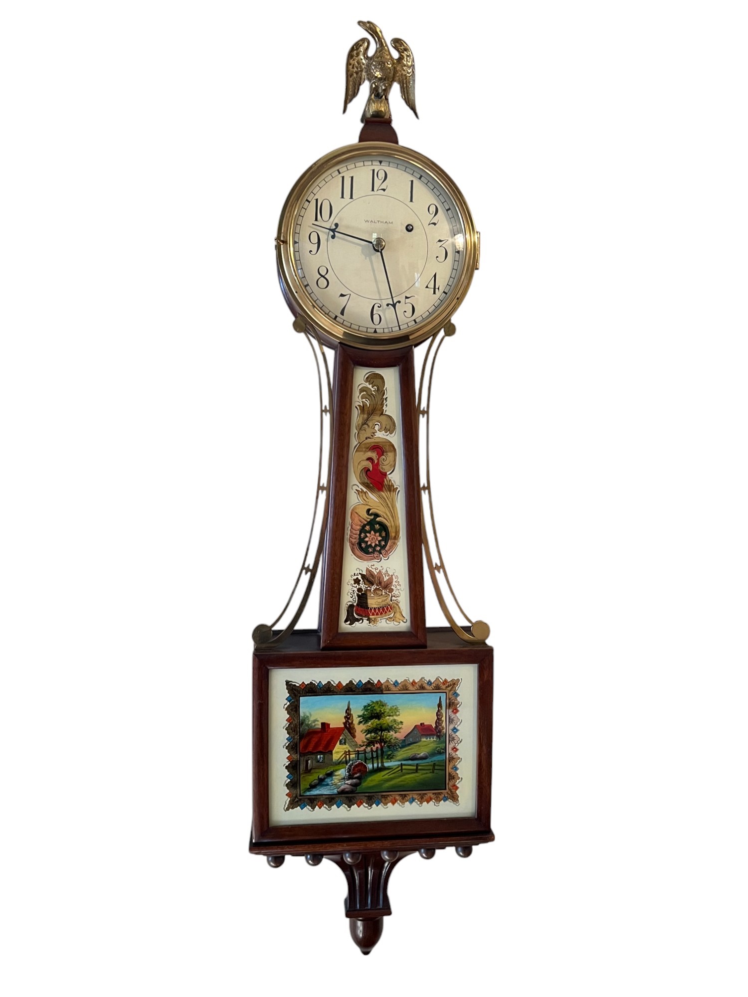 VINTAGE WALTHAM BANJO CLOCK #48553 | Auctionninja.com