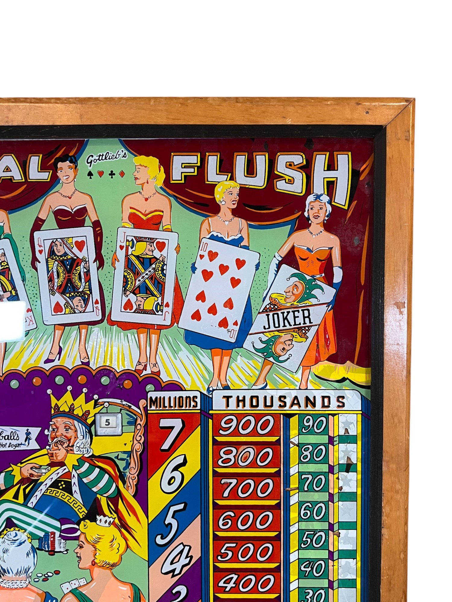 VINTAGE GOTTLIEB "ROYAL FLUSH" PINBALL MACHINE #54189 | Auctionninja.com