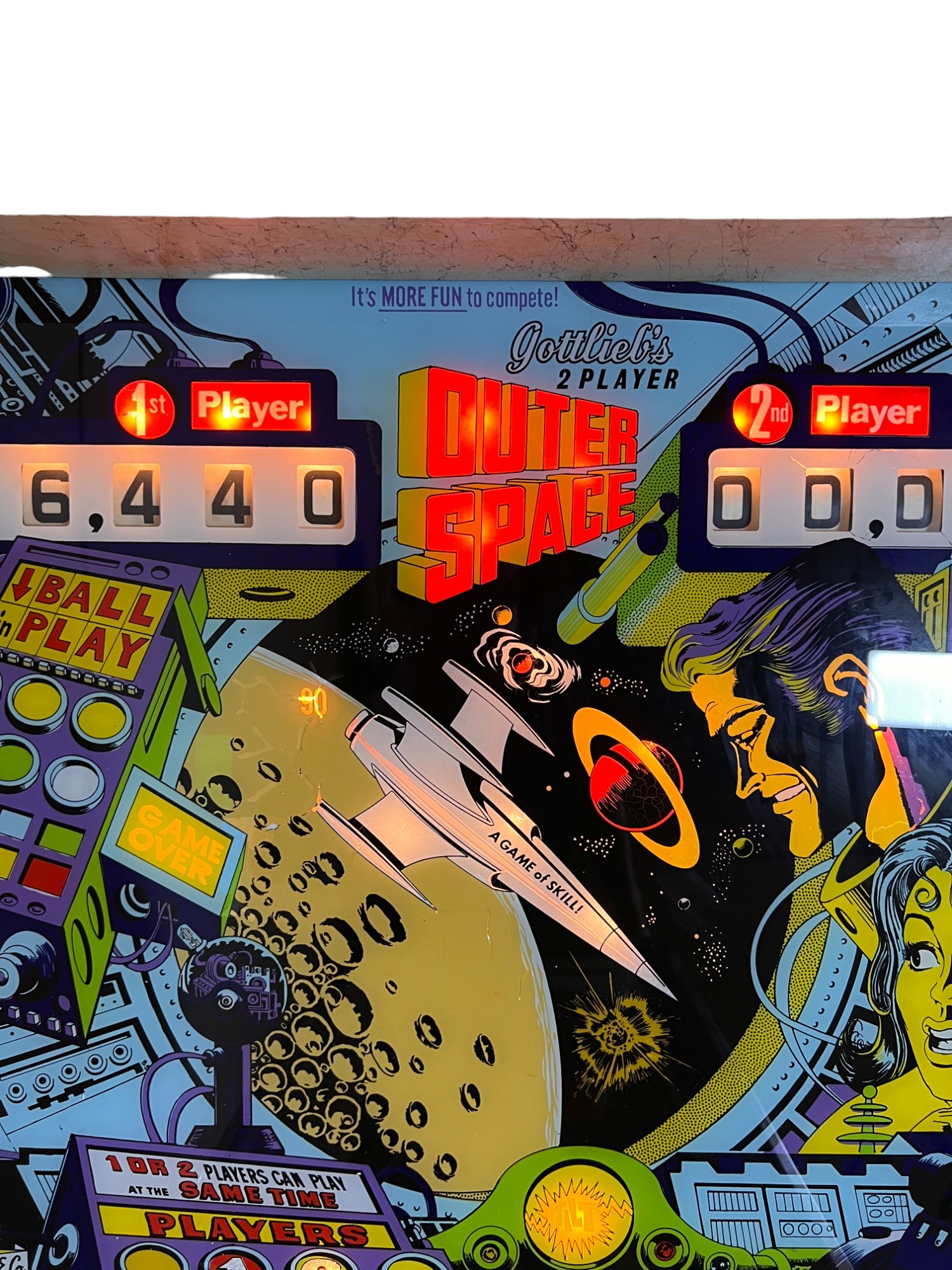 VINTAGE GOTTLIEB "OUTER SPACE" PINBALL MACHINE #54191 | Auctionninja.com