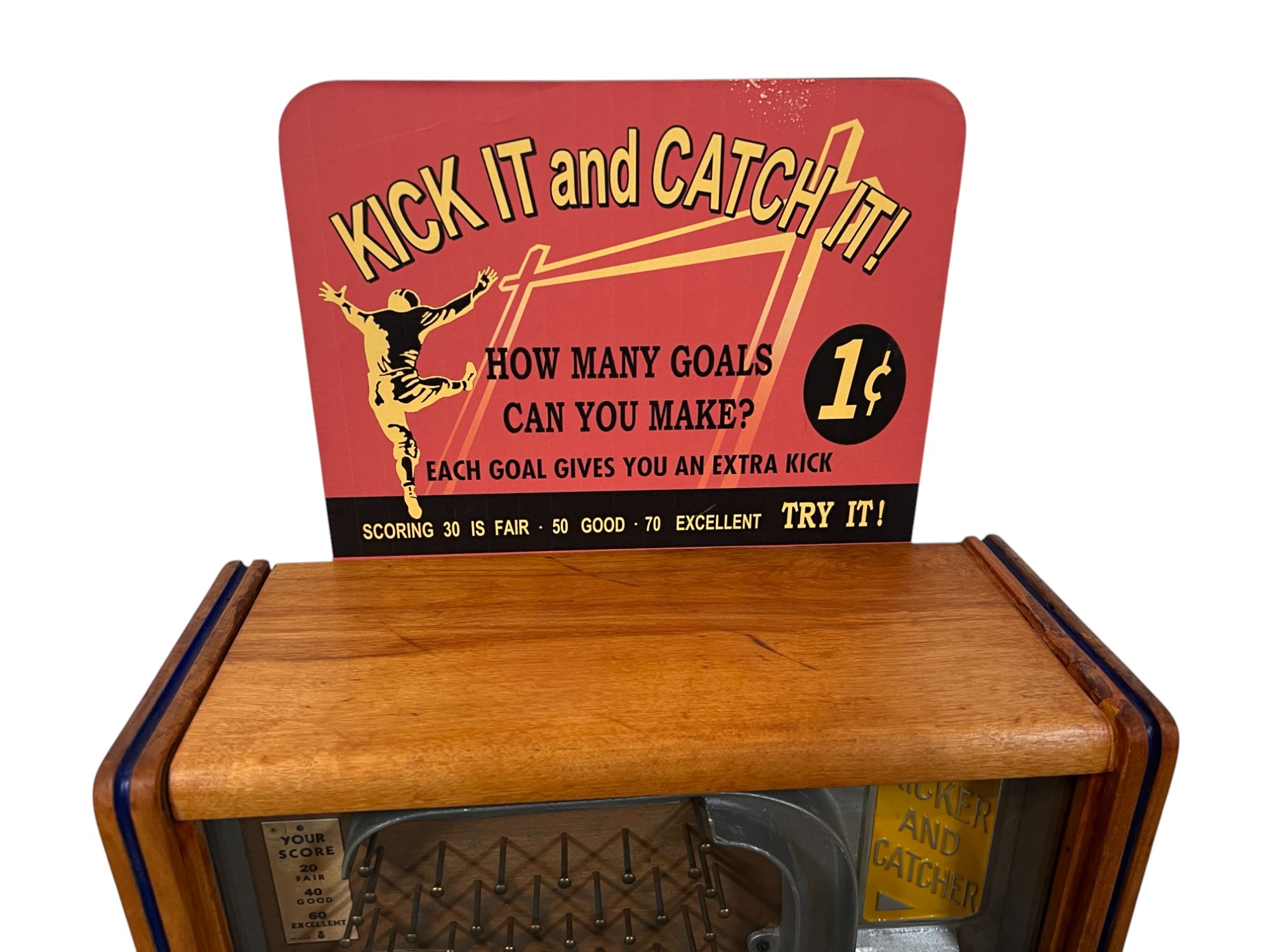 VINTAGE BAKER "KICKER AND CATCHER" TABLETOP GAME #54195 | Auctionninja.com