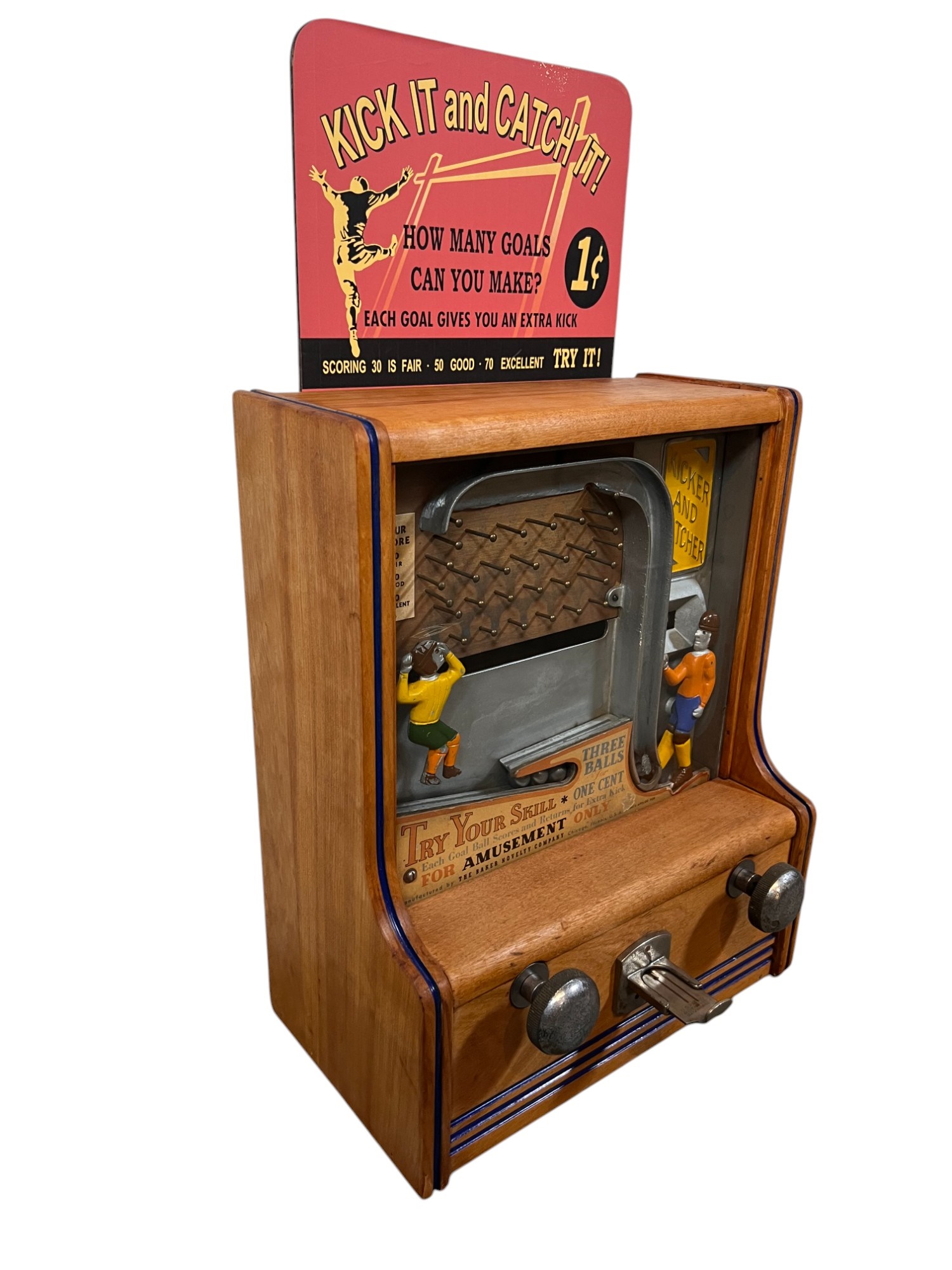 VINTAGE BAKER "KICKER AND CATCHER" TABLETOP GAME #54195 | Auctionninja.com