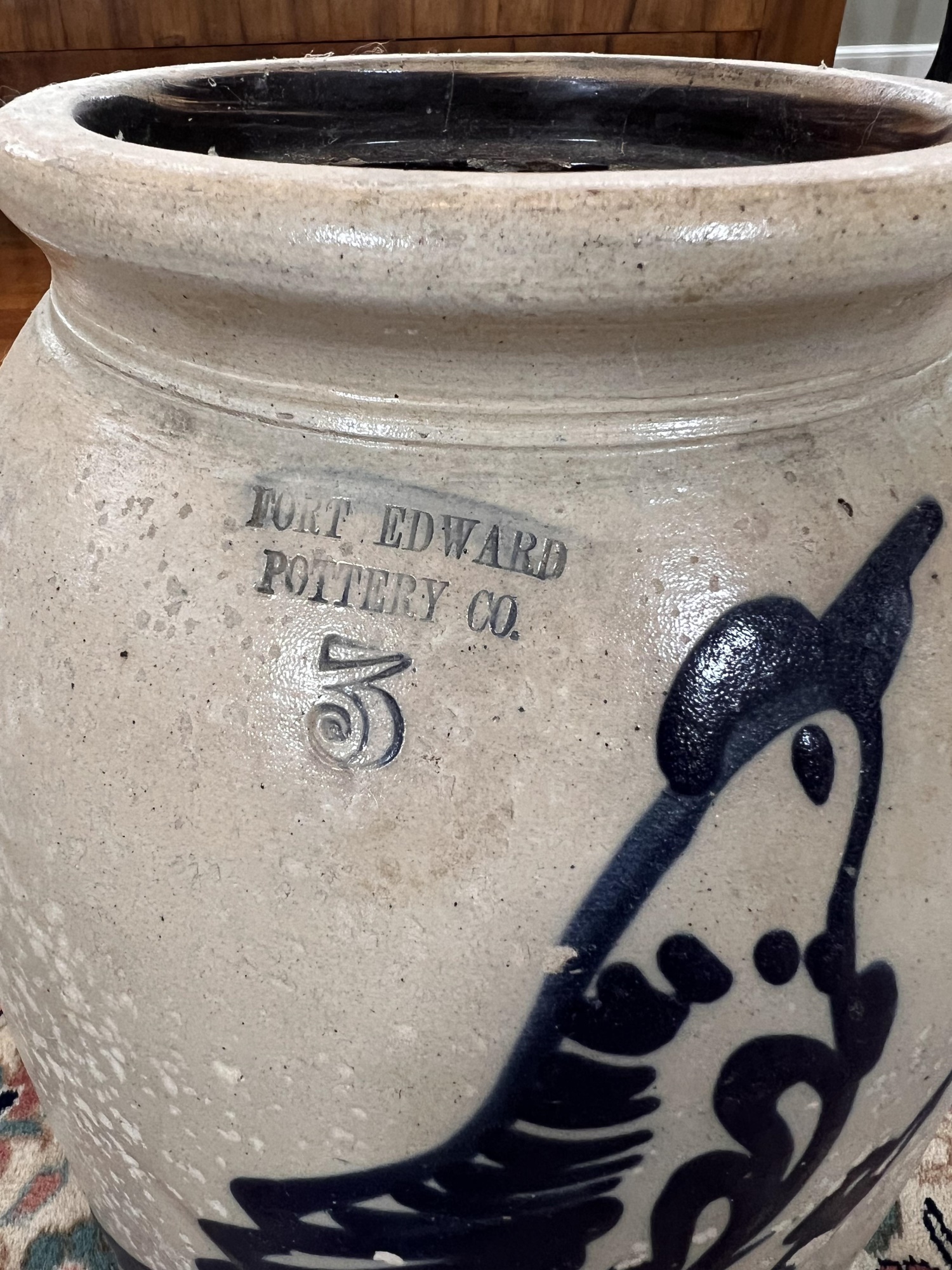 FORT EDWARD POTTERY CO STONEWARE CROCK #54656 | Auctionninja.com