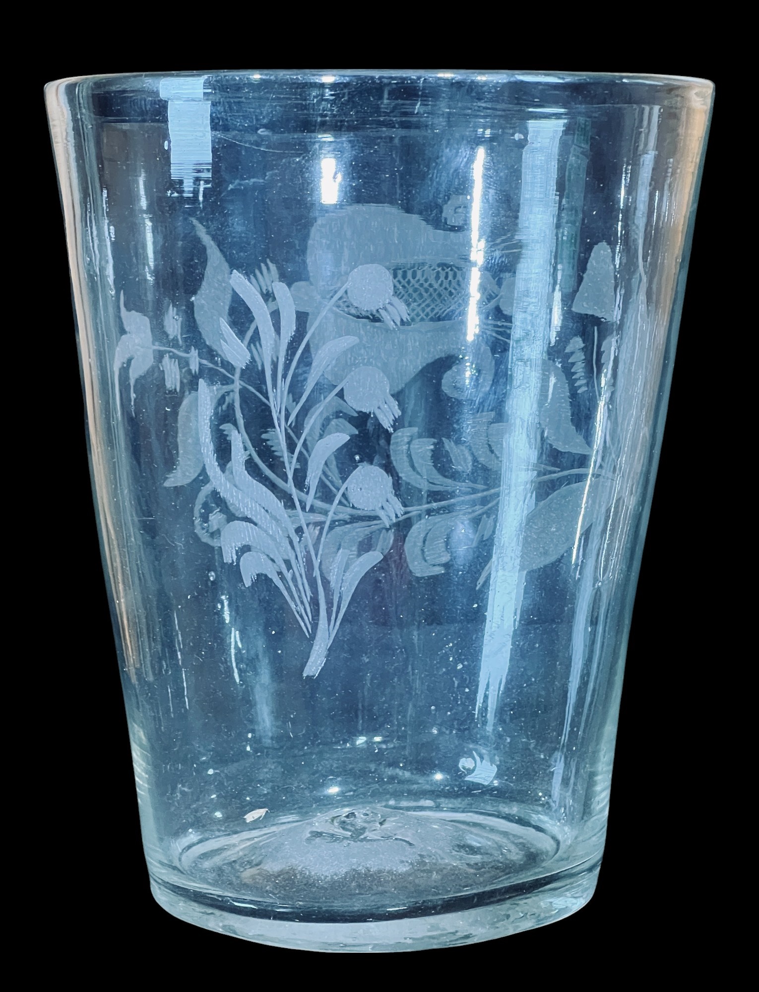 (18th / 19th c) FREE BLOWN FLIP GLASS #55488 | Auctionninja.com