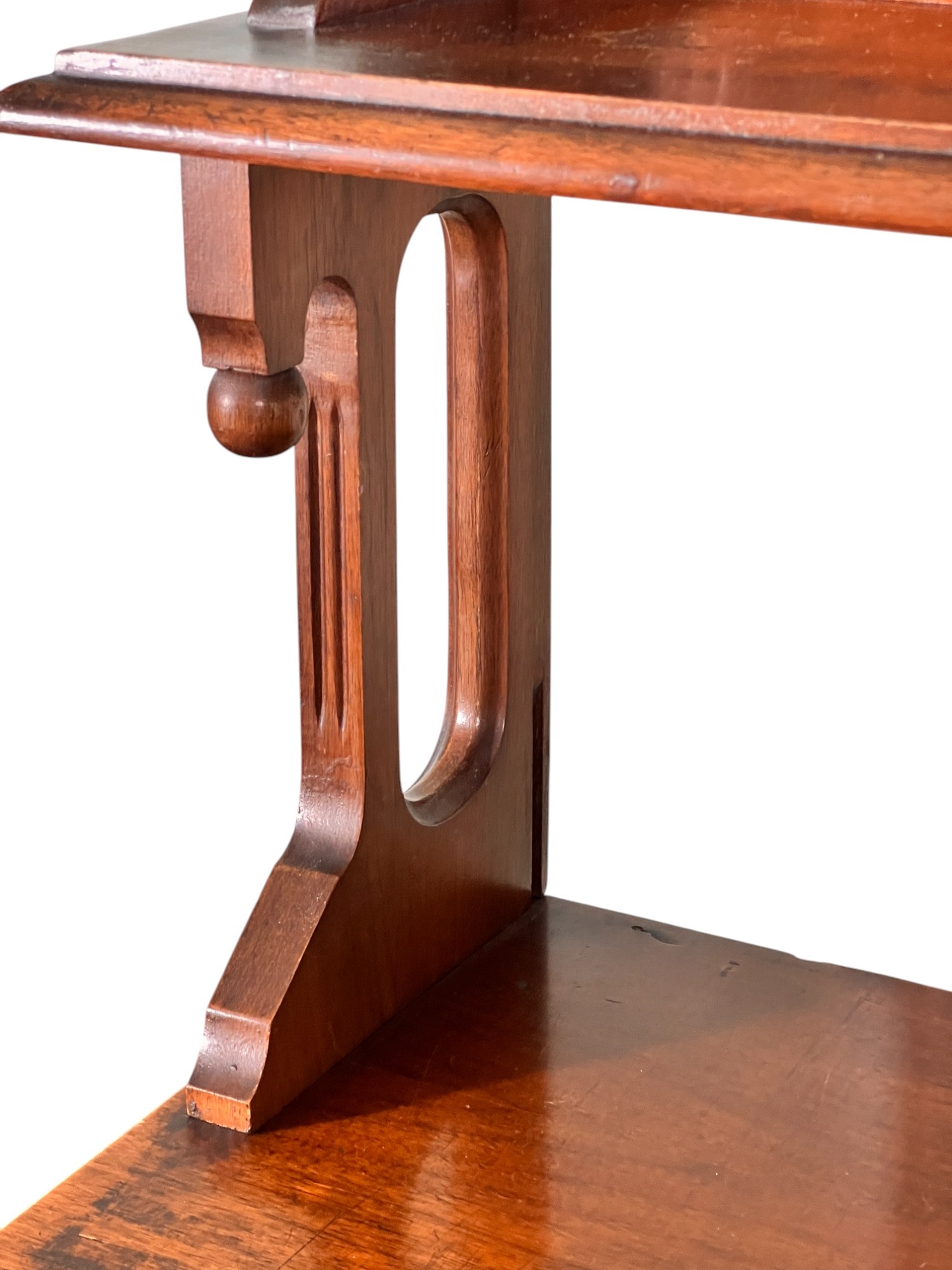 DIMINUTIVE MAPLE & WALNUT BARREL TOP DESK #55497 | Auctionninja.com