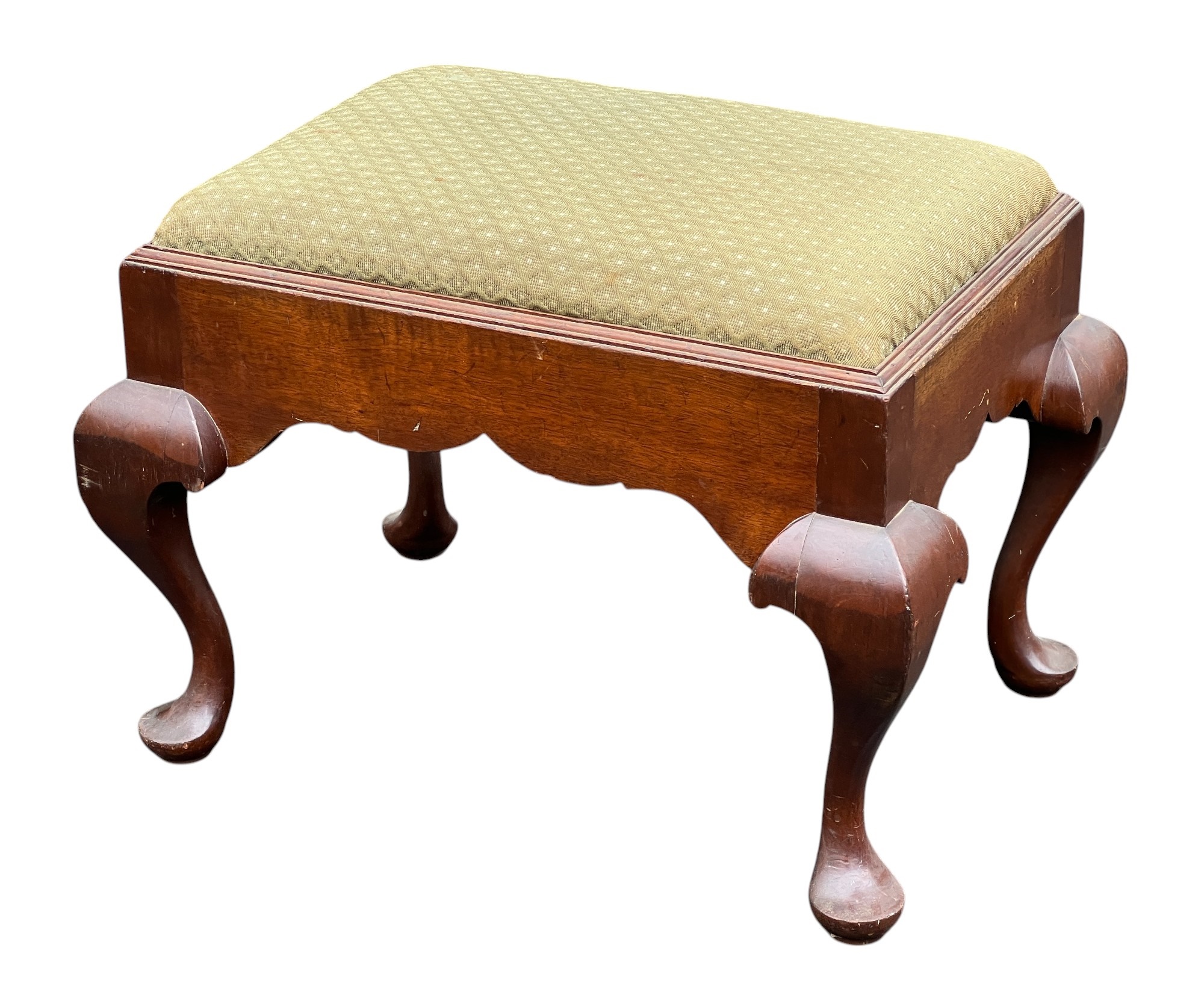 QUEEN ANNE STYLE MAHOGANY STOOL #55746 | Auctionninja.com