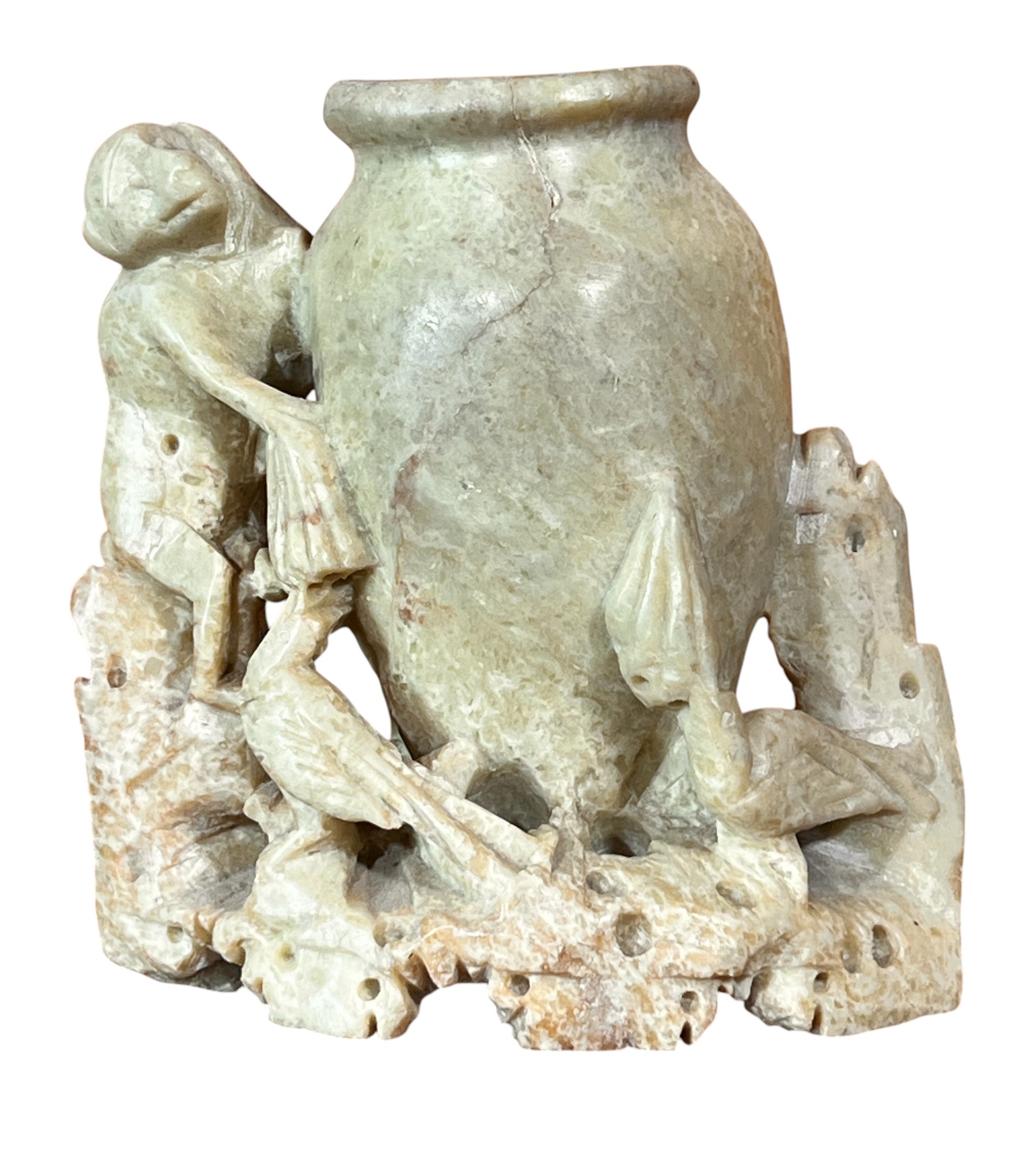 LIN DYNASTY TRAY, BOWL & SOAPSTONE VASE #55431 | Auctionninja.com