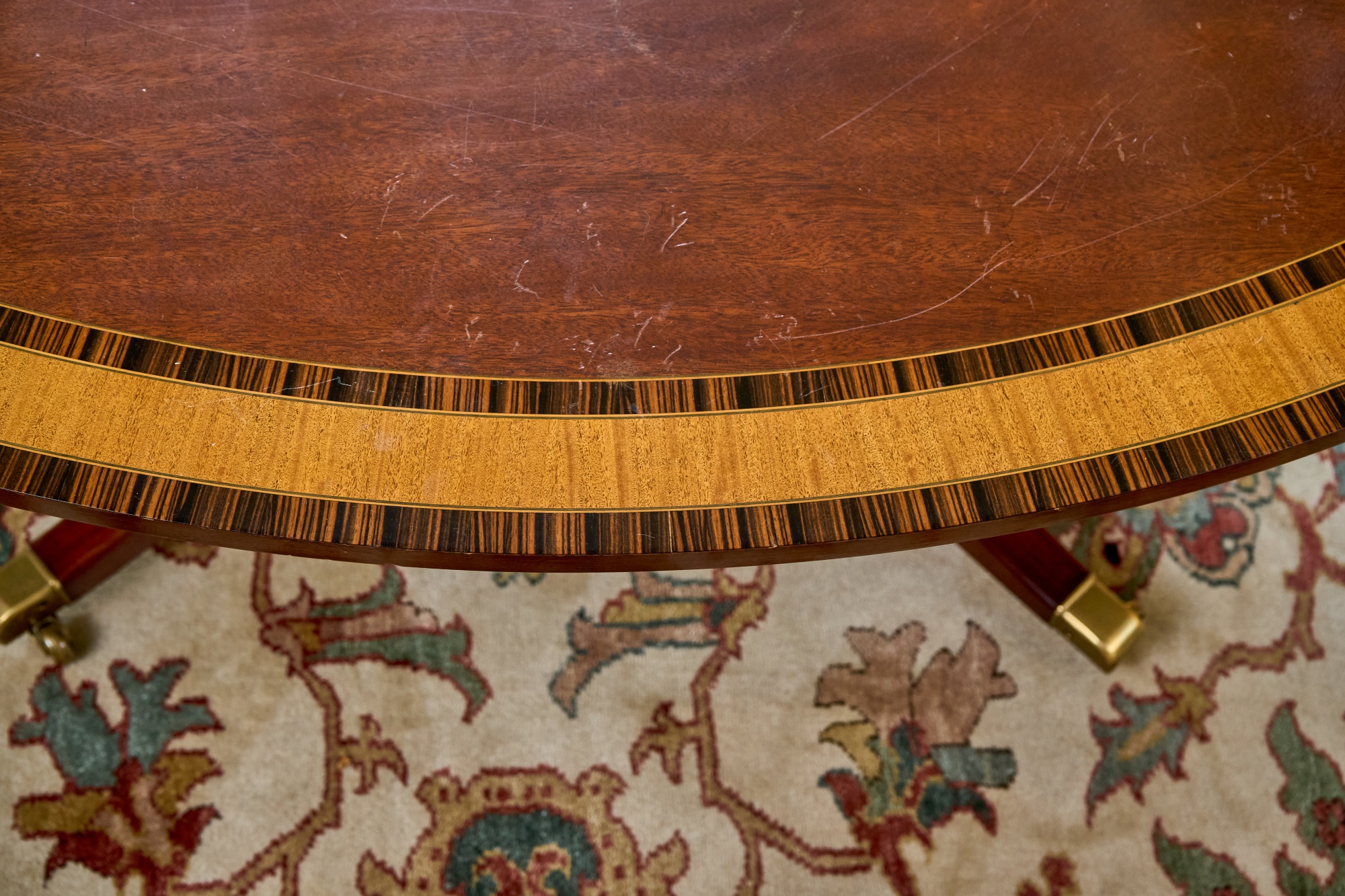 STEPHEN HUNTER REGENCY BANDED MAHOGANY COFFEE TABLE #55883 ...