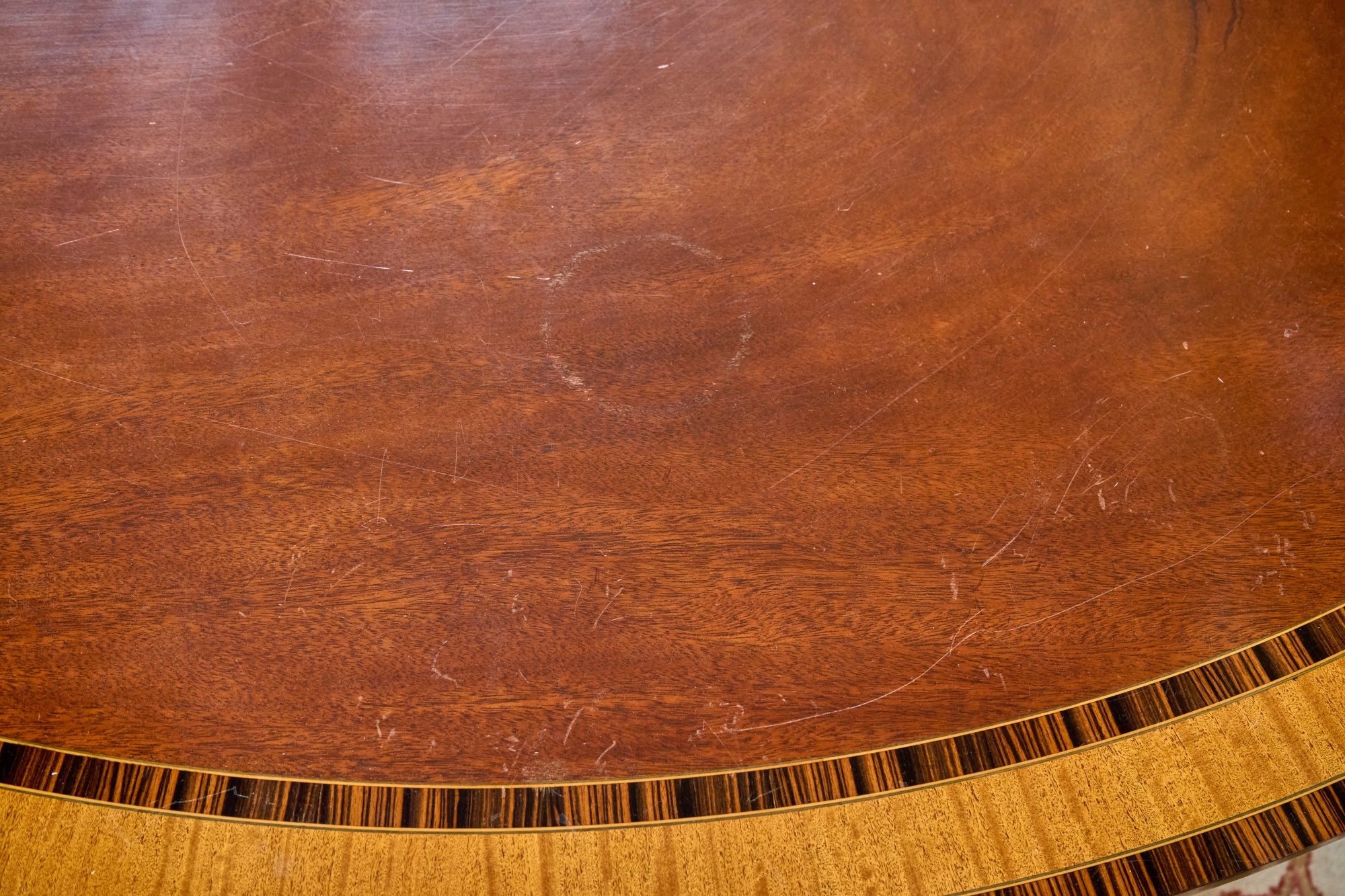 STEPHEN HUNTER REGENCY BANDED MAHOGANY COFFEE TABLE #55883 ...
