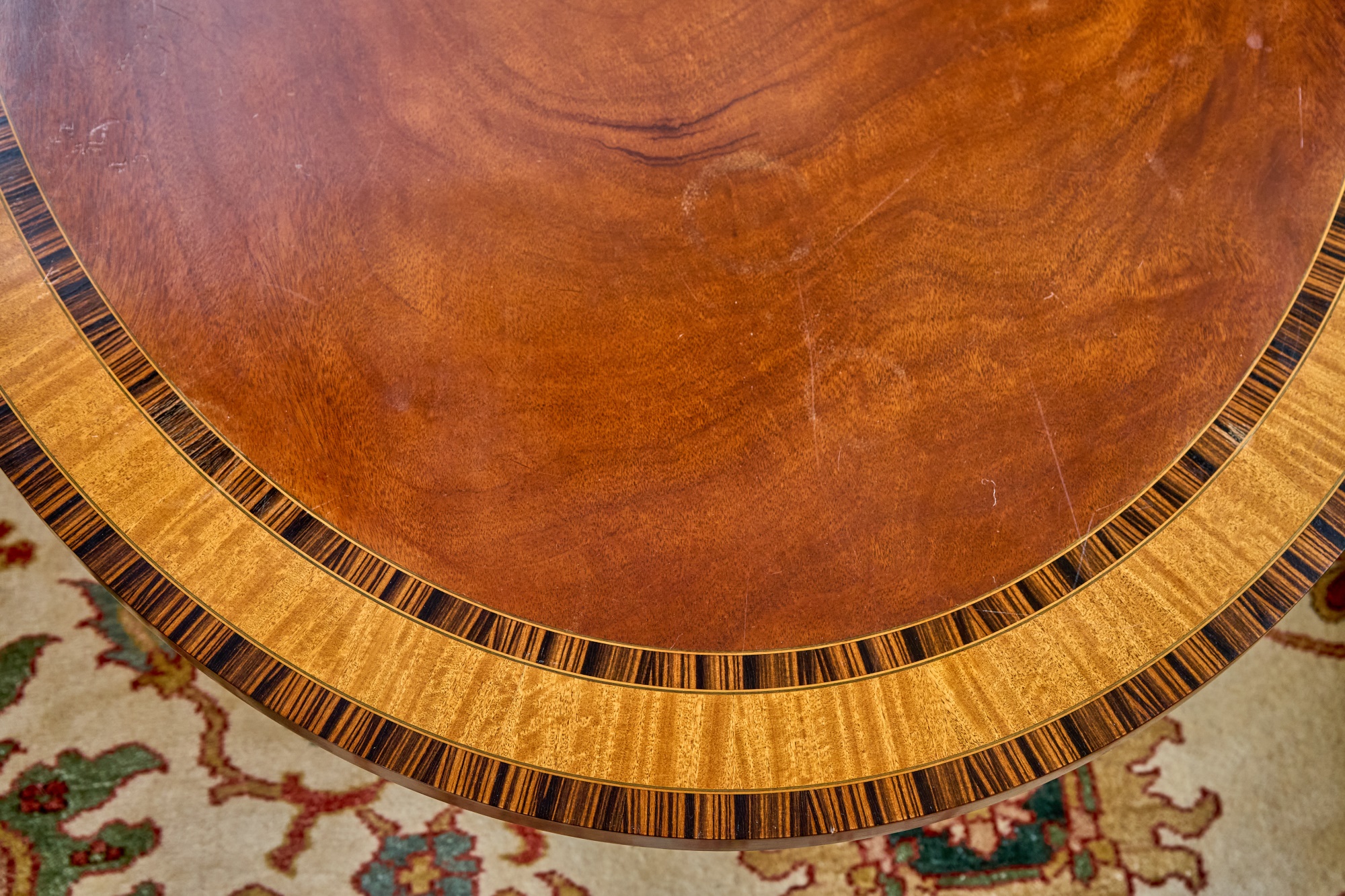 STEPHEN HUNTER REGENCY BANDED MAHOGANY COFFEE TABLE #55883 ...