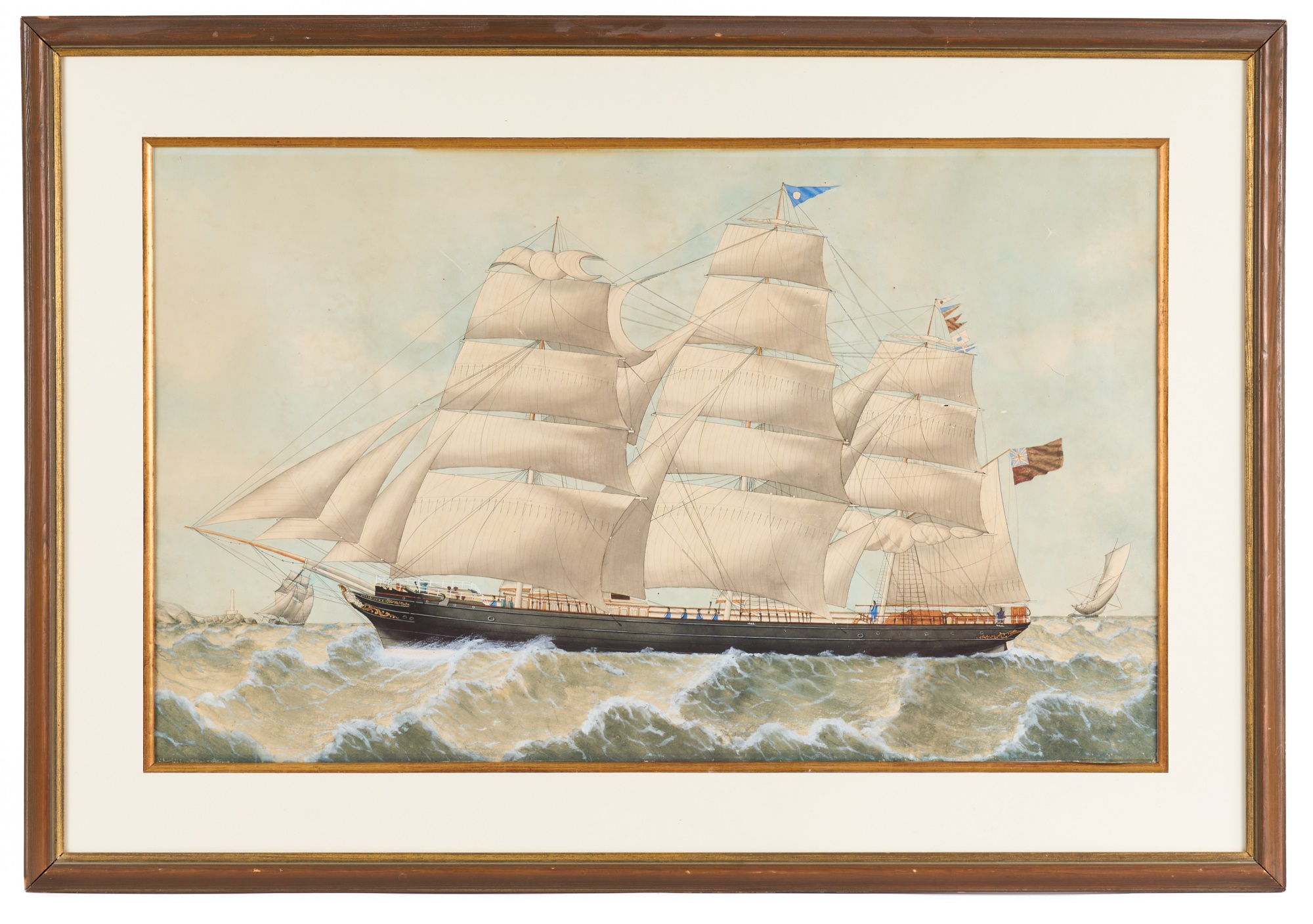 IMPRESSIVE (19th c) BRITISH SHIP PORTRAIT #55853 | Auctionninja.com