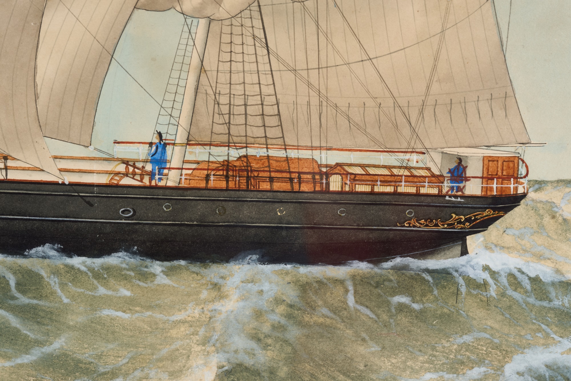 IMPRESSIVE (19th c) BRITISH SHIP PORTRAIT #55853 | Auctionninja.com