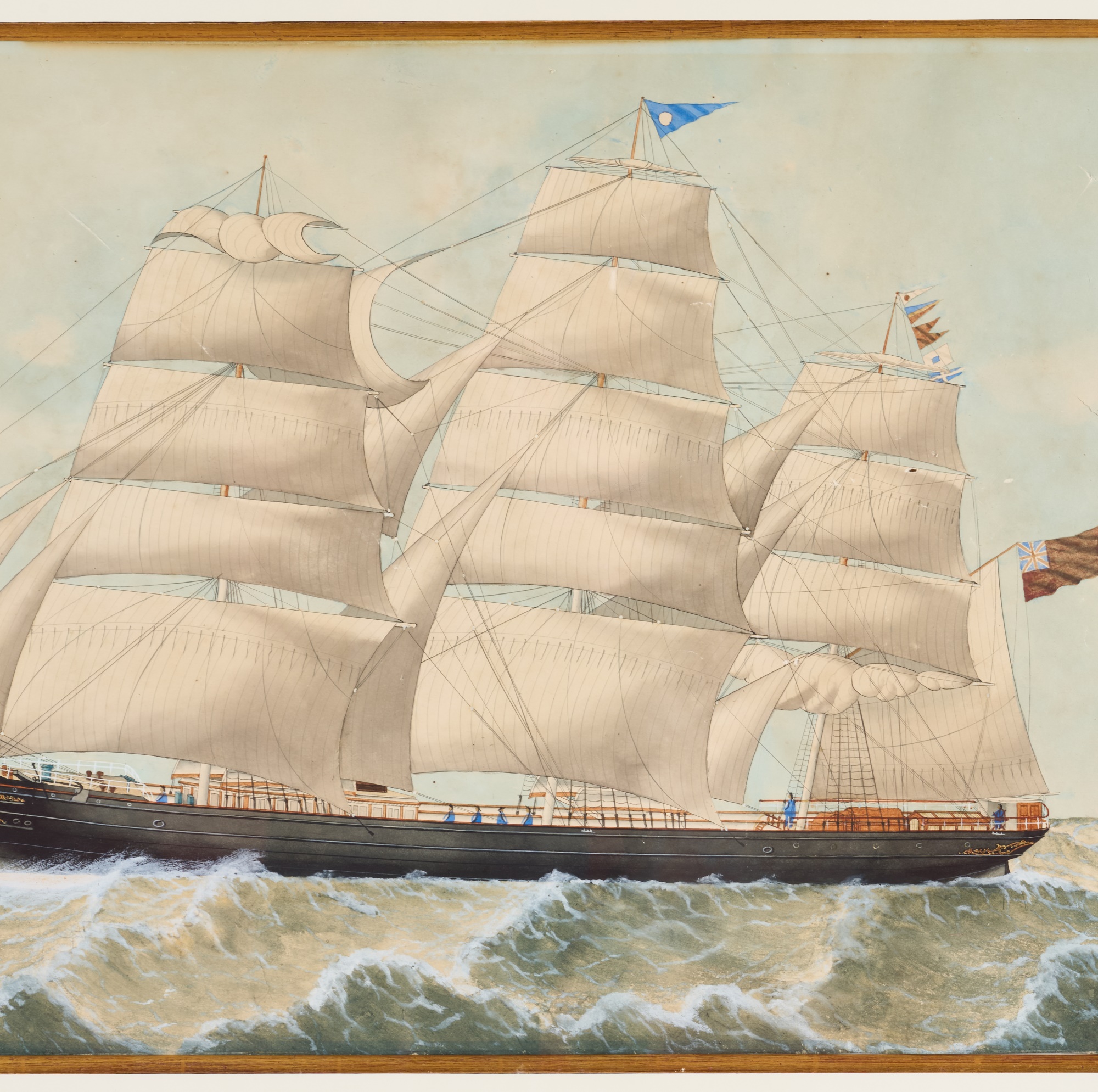 IMPRESSIVE (19th c) BRITISH SHIP PORTRAIT #55853 | Auctionninja.com