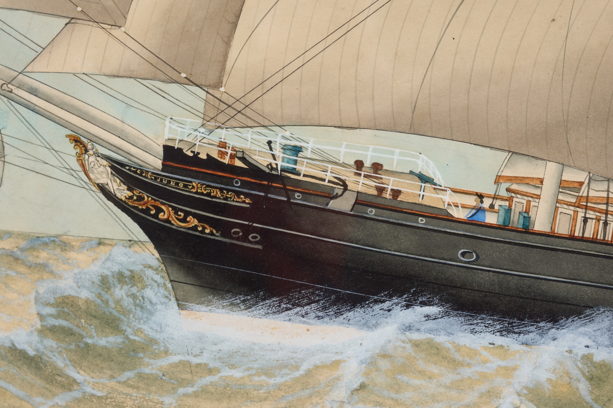 IMPRESSIVE (19th c) BRITISH SHIP PORTRAIT #55853 | Auctionninja.com