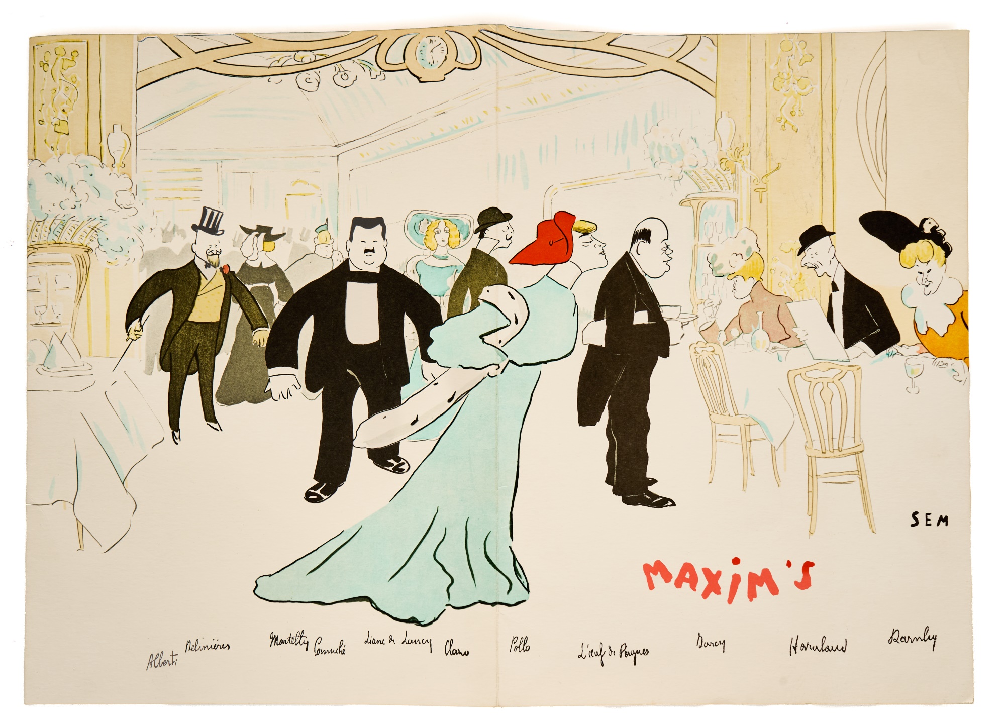 VINTAGE MAXIM'S RESTAURANT MENU / PARIS #55900 | Auctionninja.com