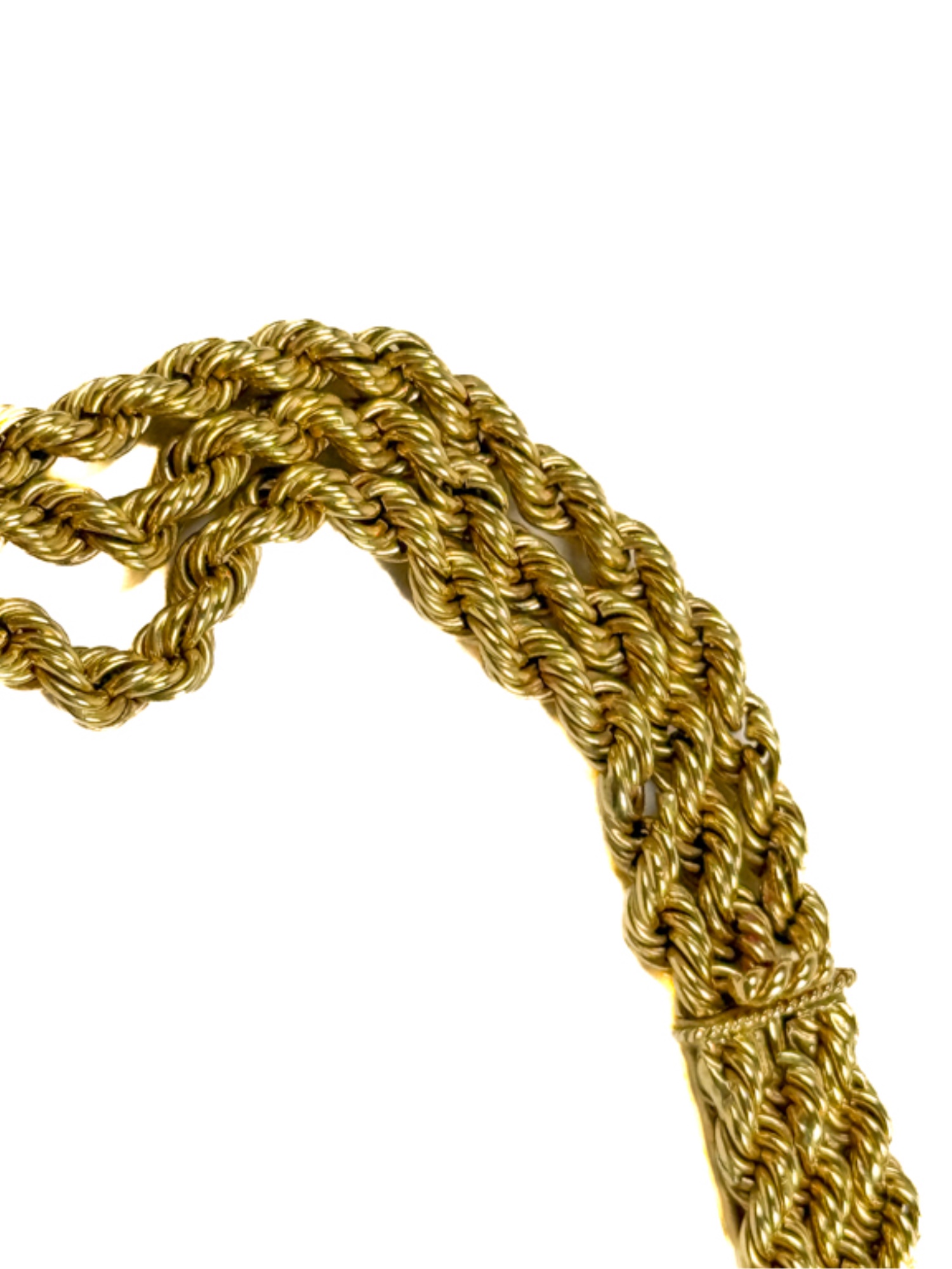 18K GOLD TRIPLE ROPE CHAIN NECKLACE #56219 | Auctionninja.com