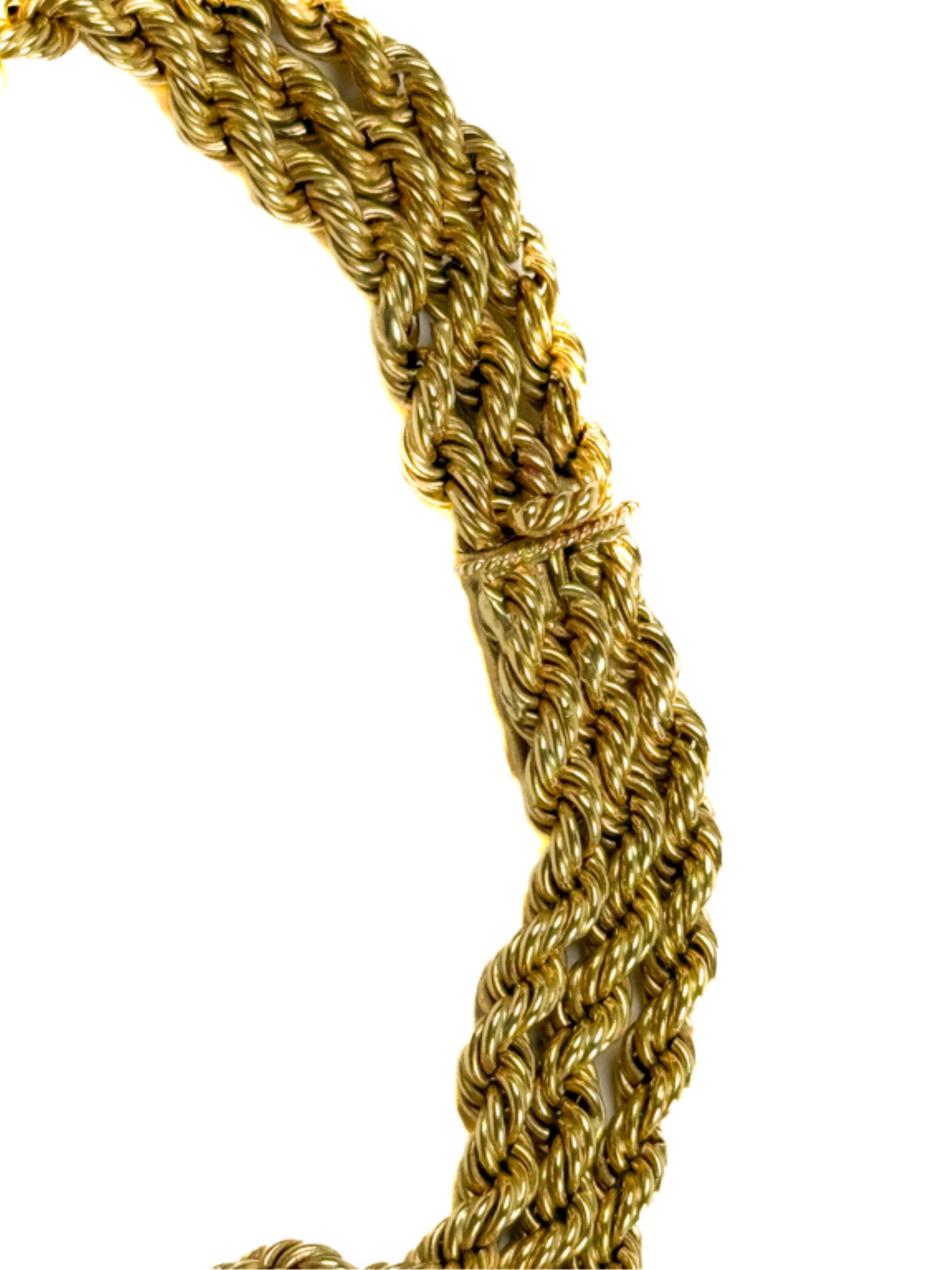 18K GOLD TRIPLE ROPE CHAIN NECKLACE #56219 | Auctionninja.com