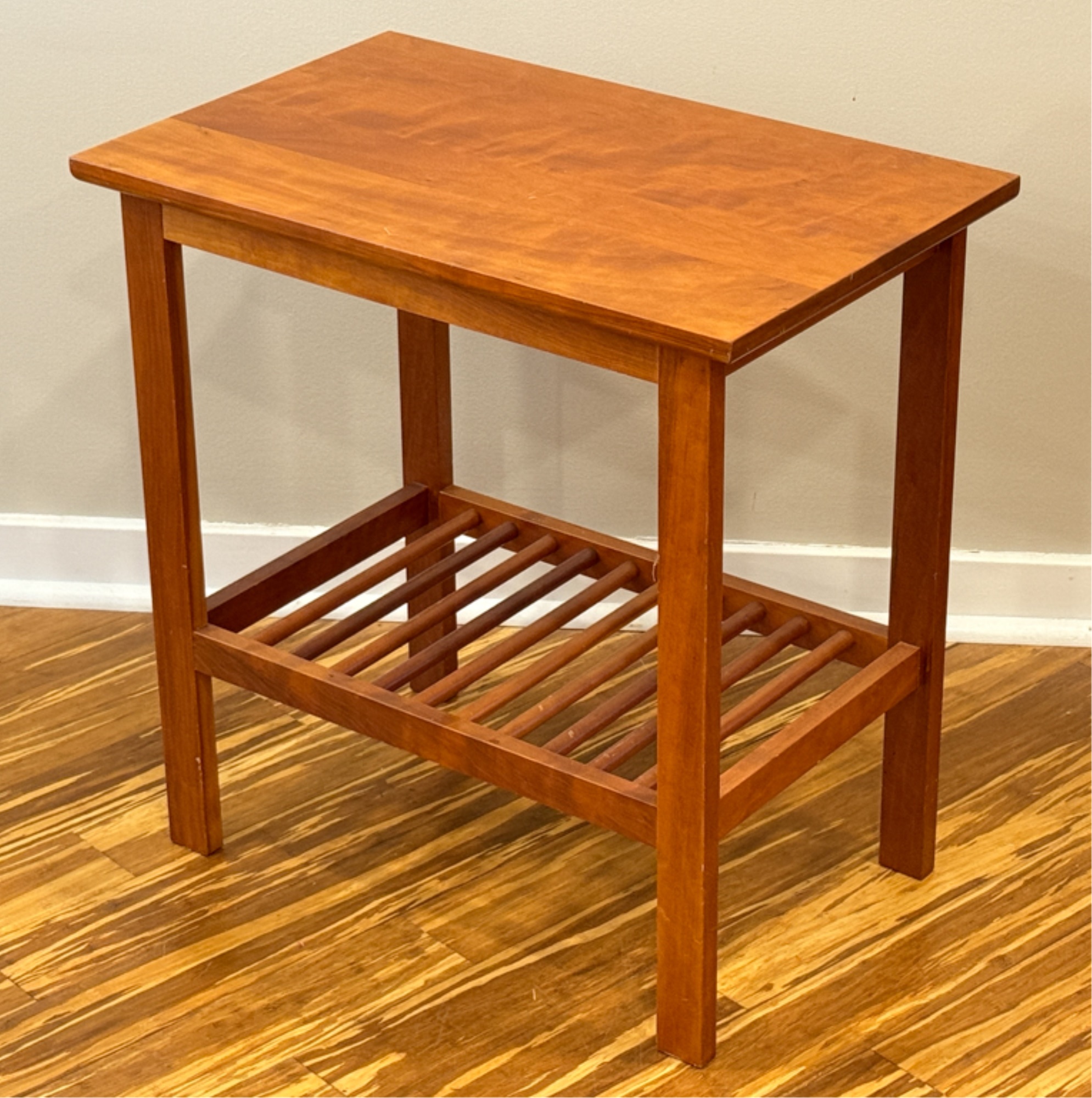 CHARLES WEBB ARTS & CRAFTS STYLE CHERRY END TABLE #56111 | Auctionninja.com